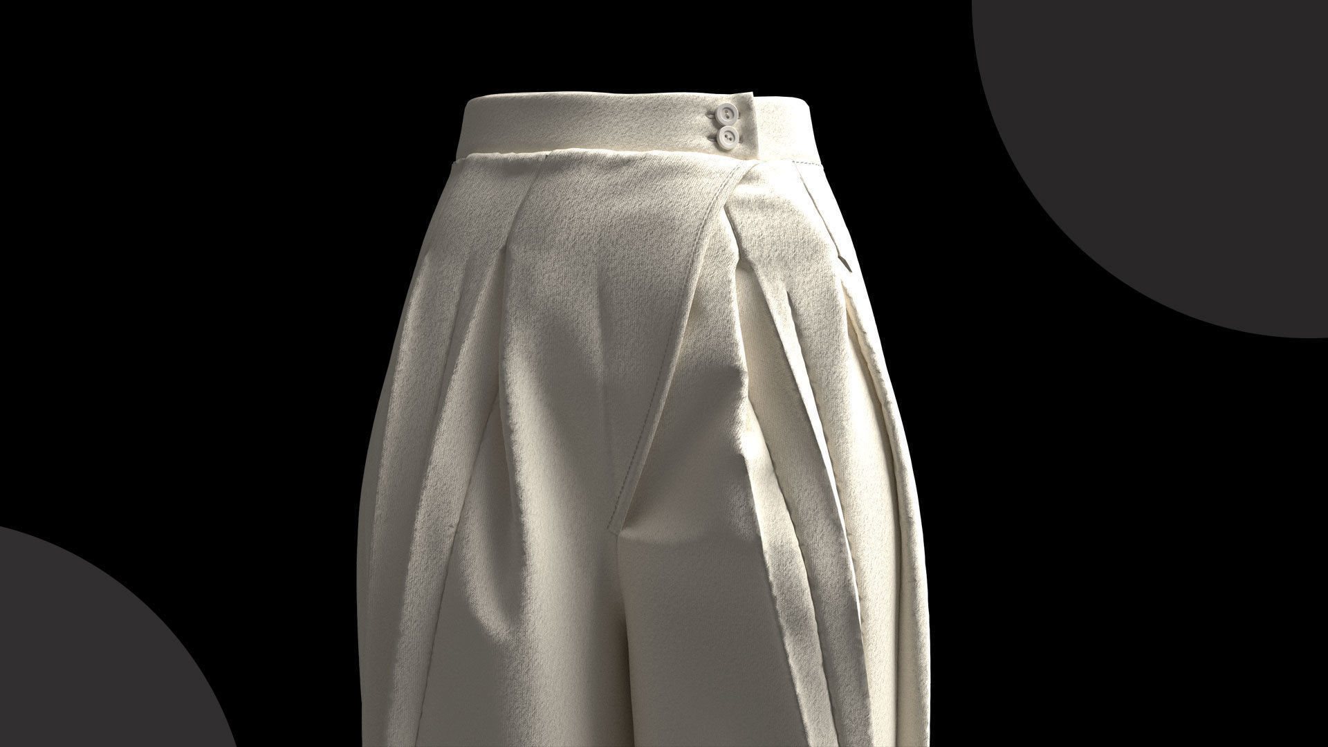 5 Models of Women Pleated Pants 3D model | CGTrader