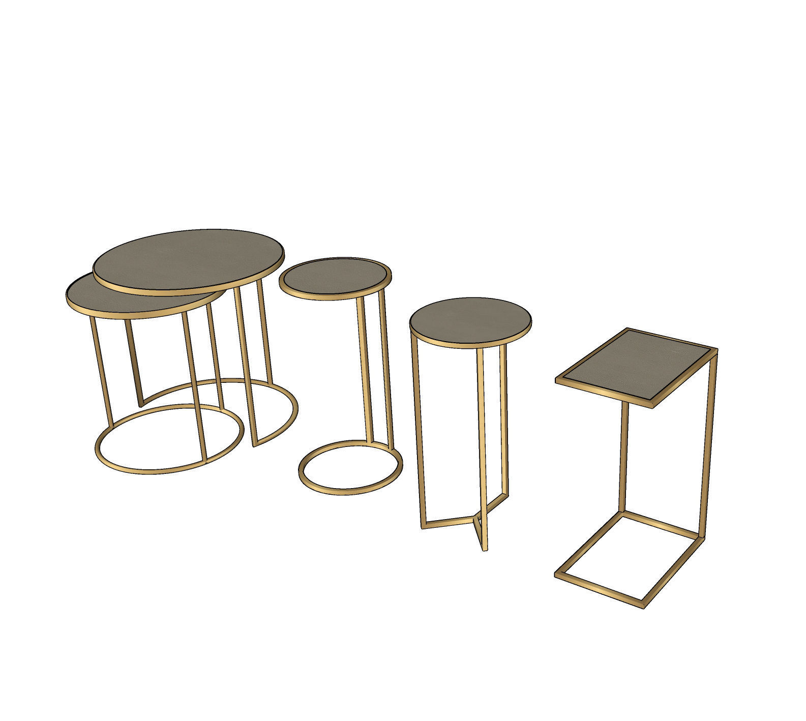 RH Side tables 3D model | CGTrader