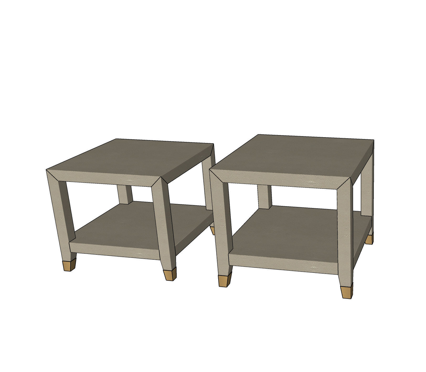 RH Shagreen Side Tables 3D model | CGTrader