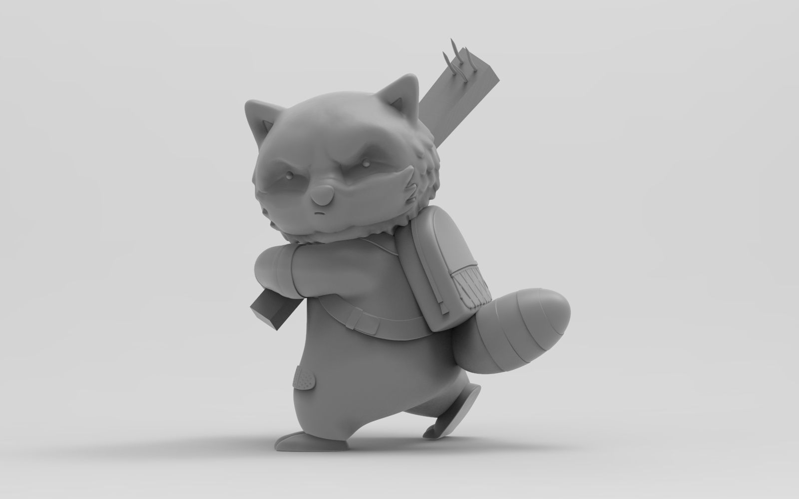 spiffo proyect zomboid raccoon 3D model 3D printable | CGTrader