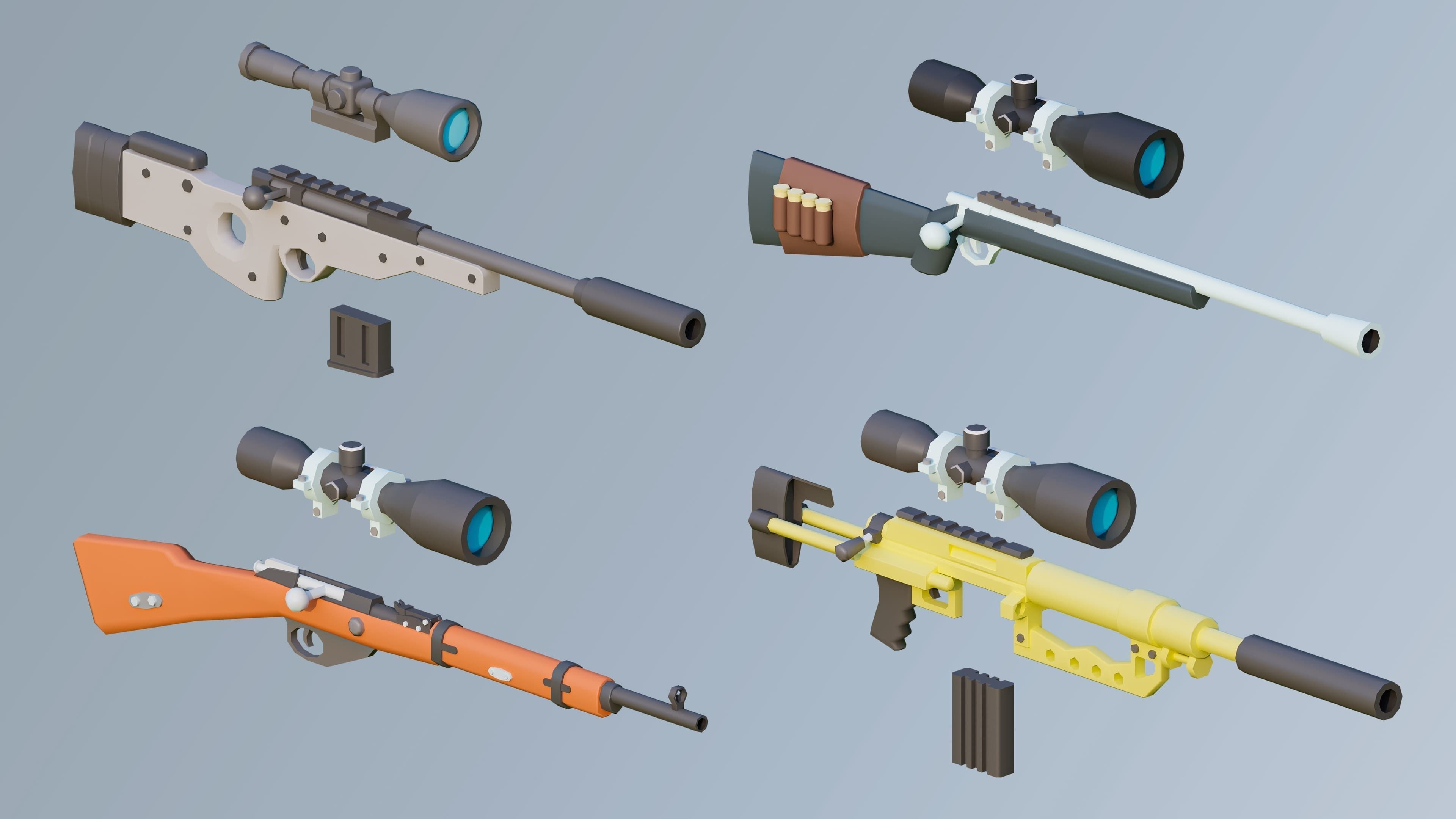 3D model Firearms VR / AR / low-poly | CGTrader