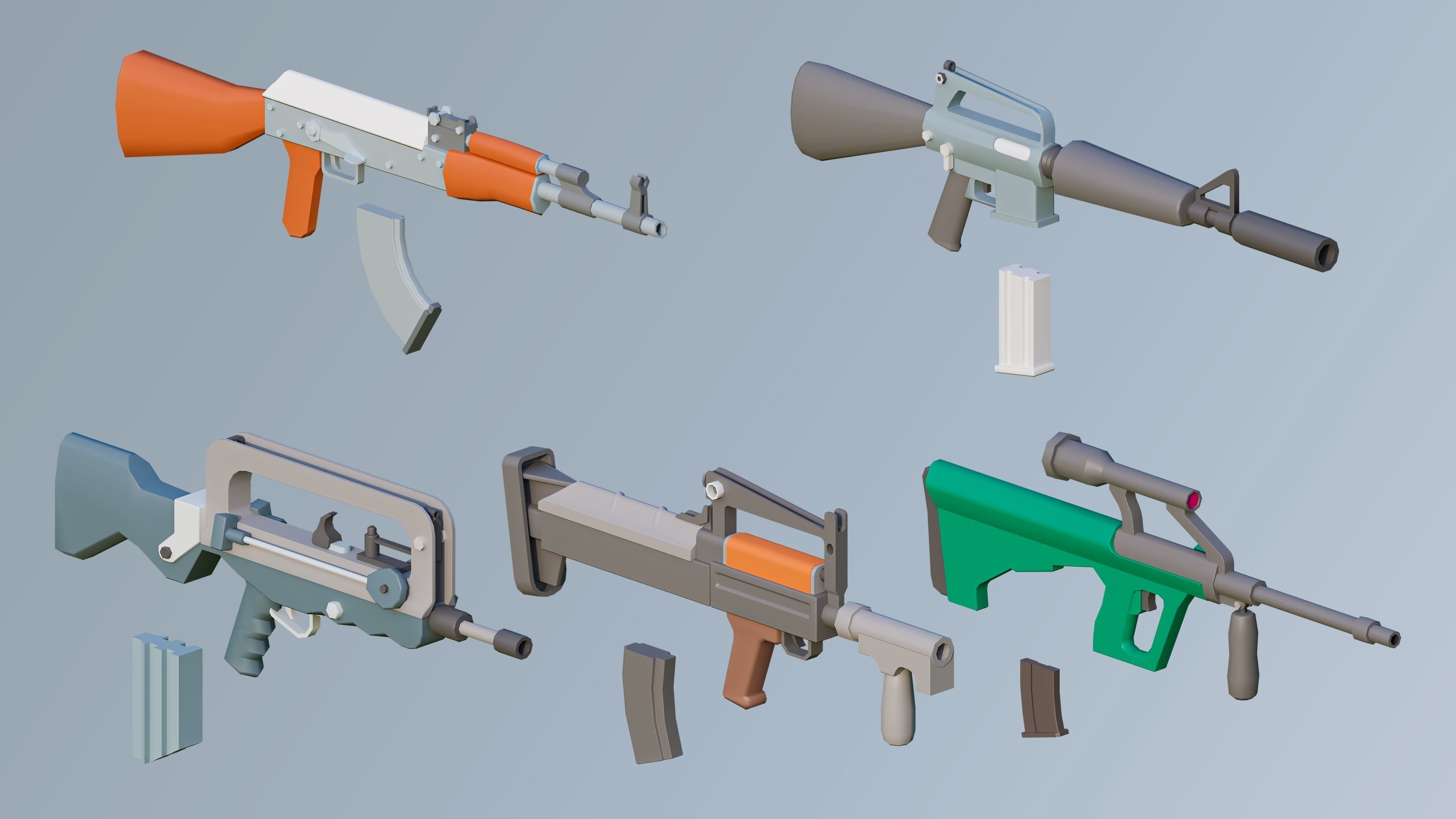 3D model Firearms VR / AR / low-poly | CGTrader