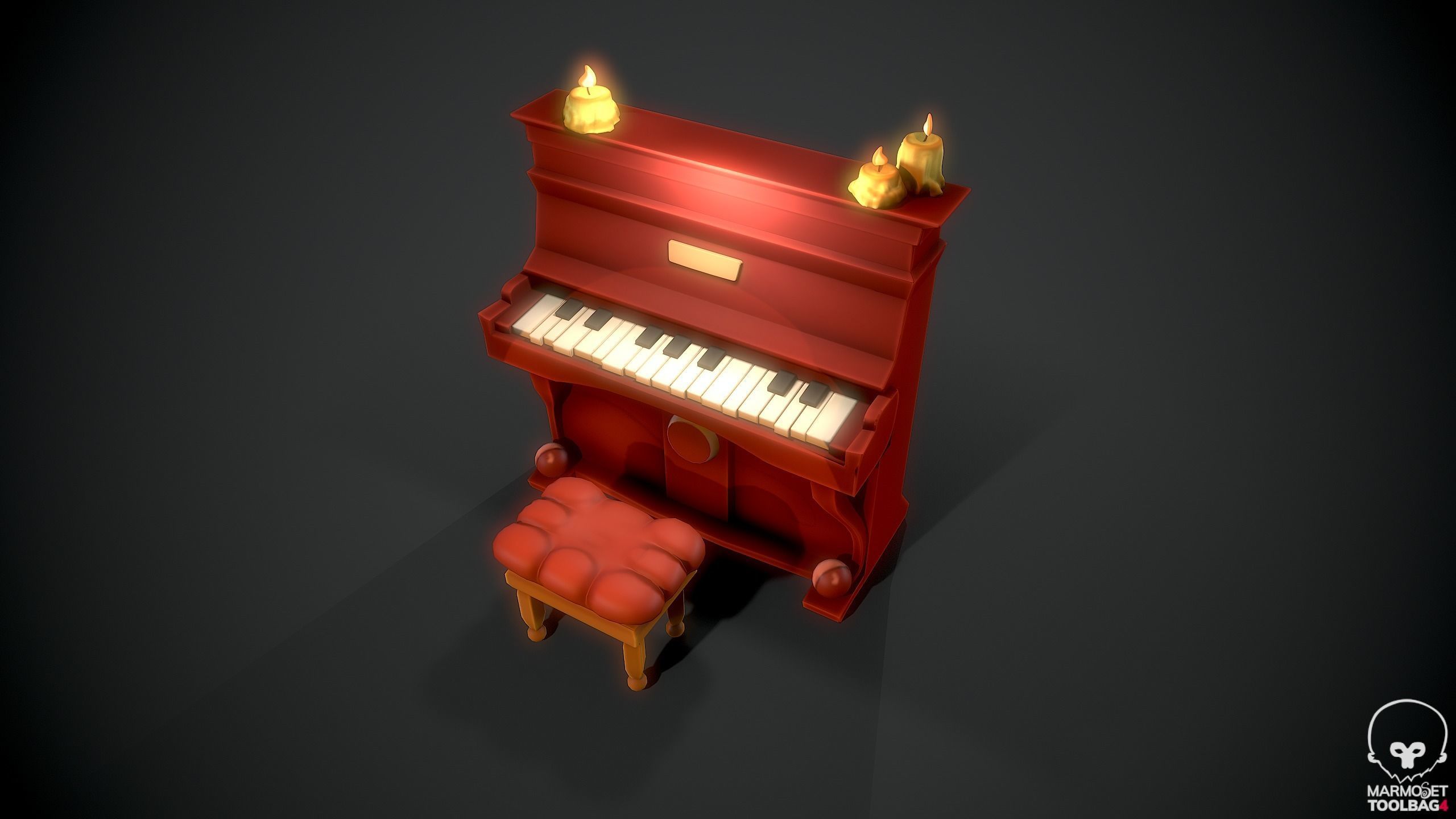 3D model Stylized Piano VR / AR / low-poly | CGTrader