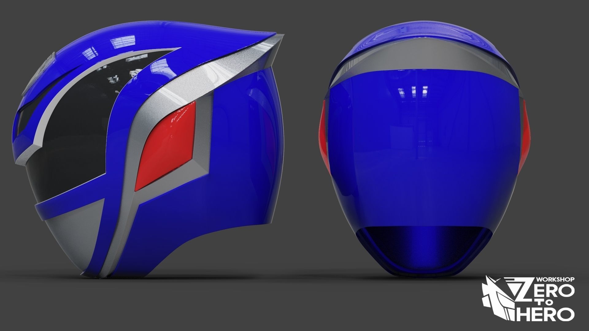 Power Ranger SPD Blue Helmet 3D model 3D printable | CGTrader