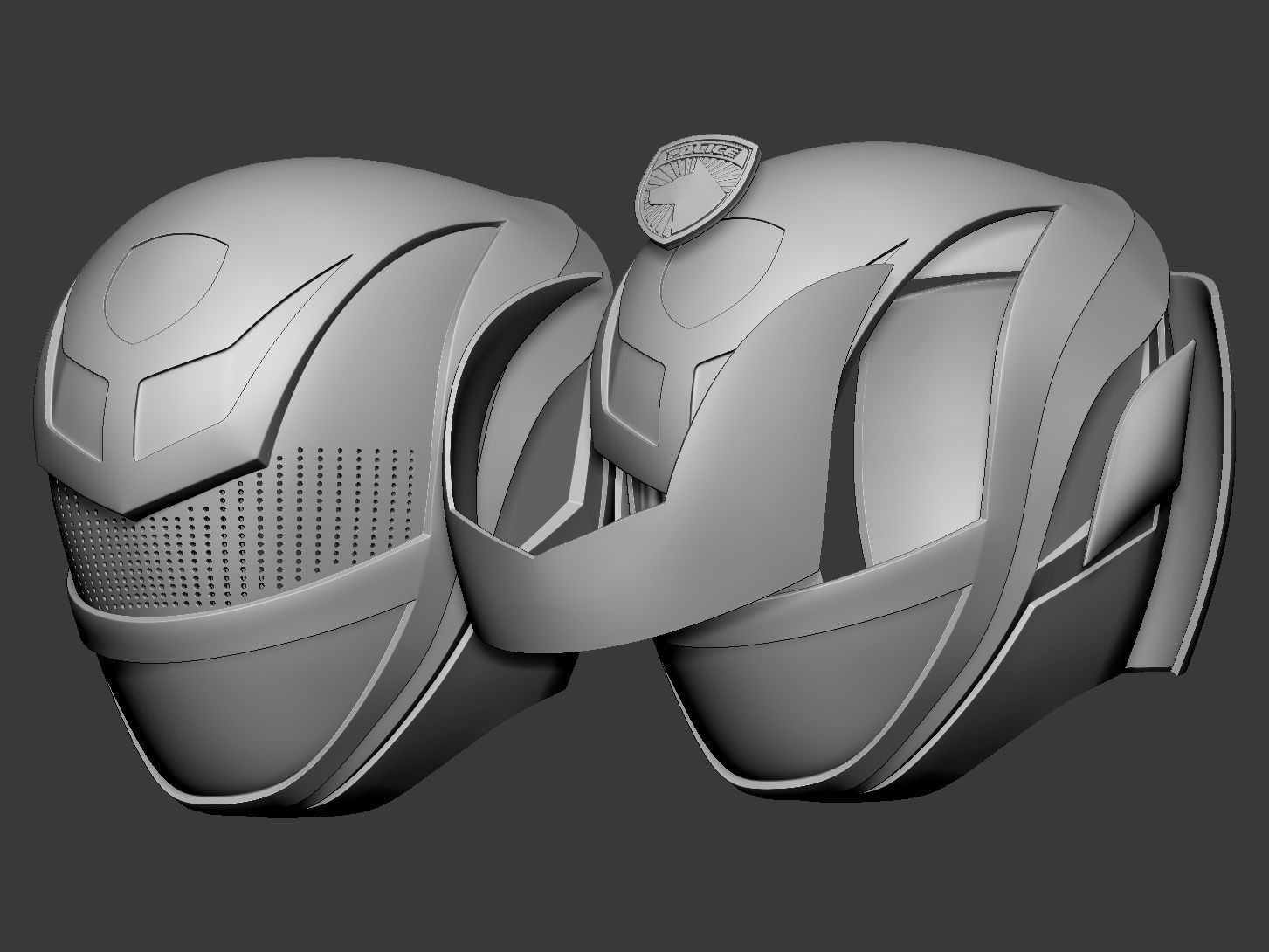 Power Ranger SPD Blue Helmet 3D model 3D printable | CGTrader