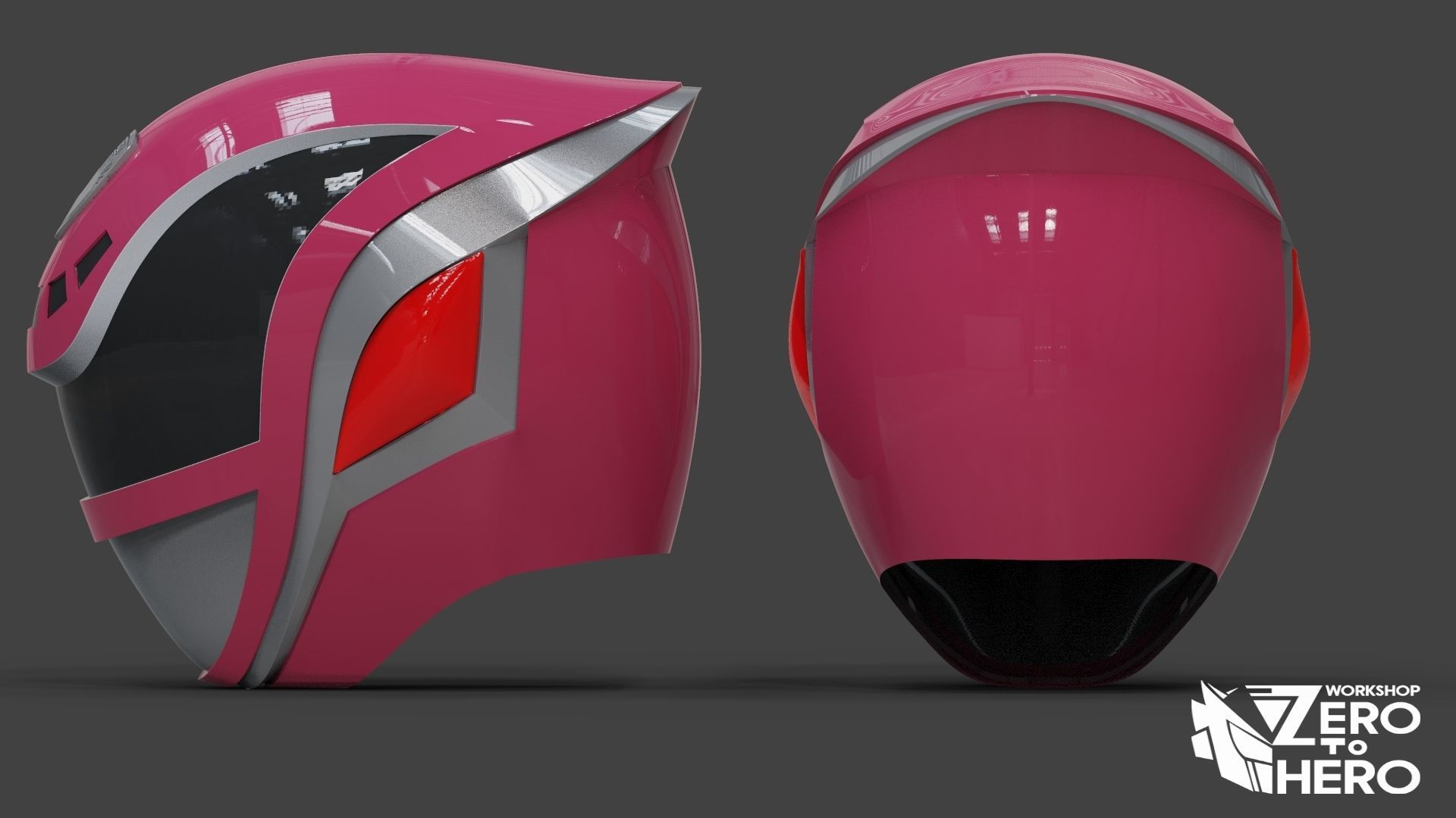 Power Ranger SPD Pink Helmet 3D model 3D printable | CGTrader