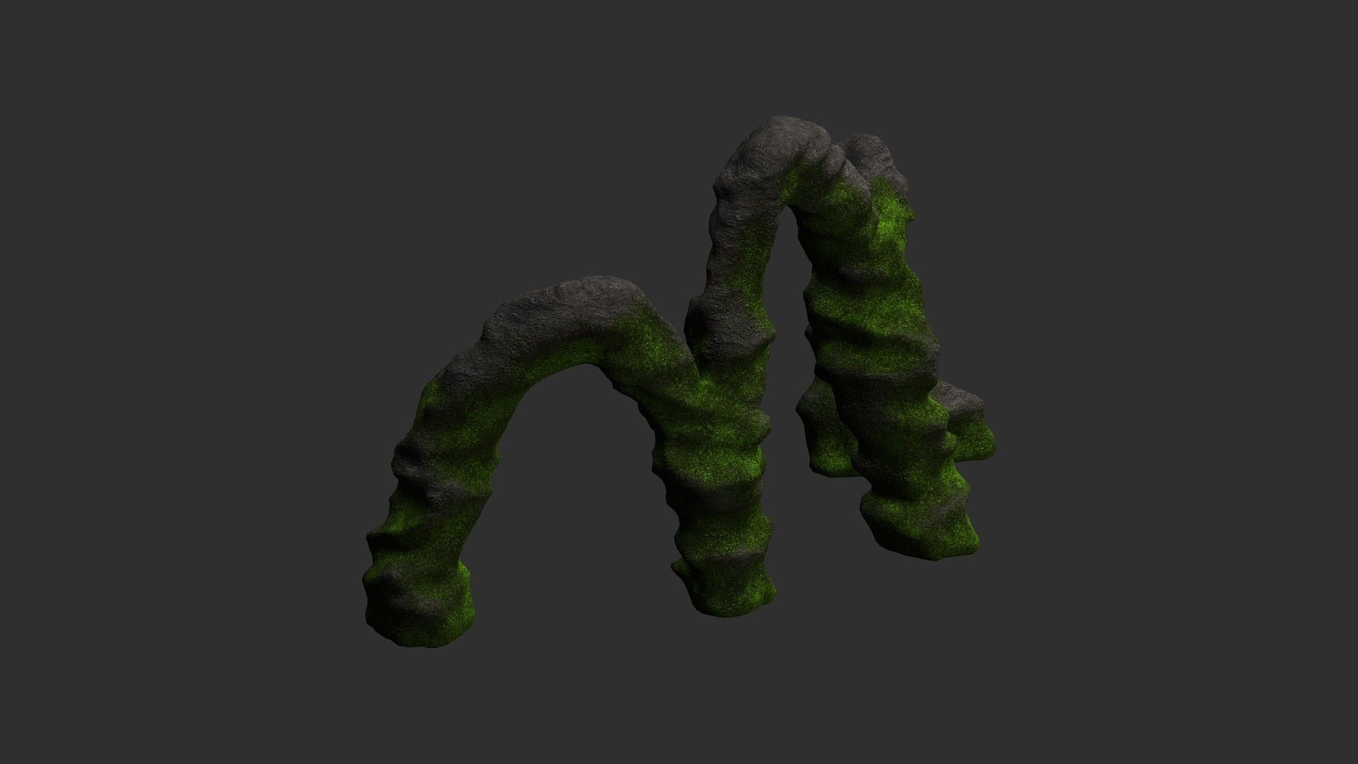 3D model Triple Arch - Moss 2 VR / AR / low-poly | CGTrader