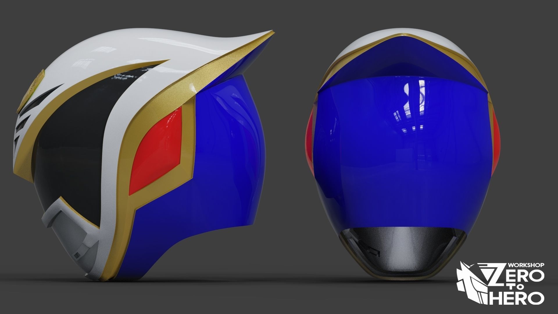 Power Ranger SPD Omega Helmet 3D model 3D printable | CGTrader