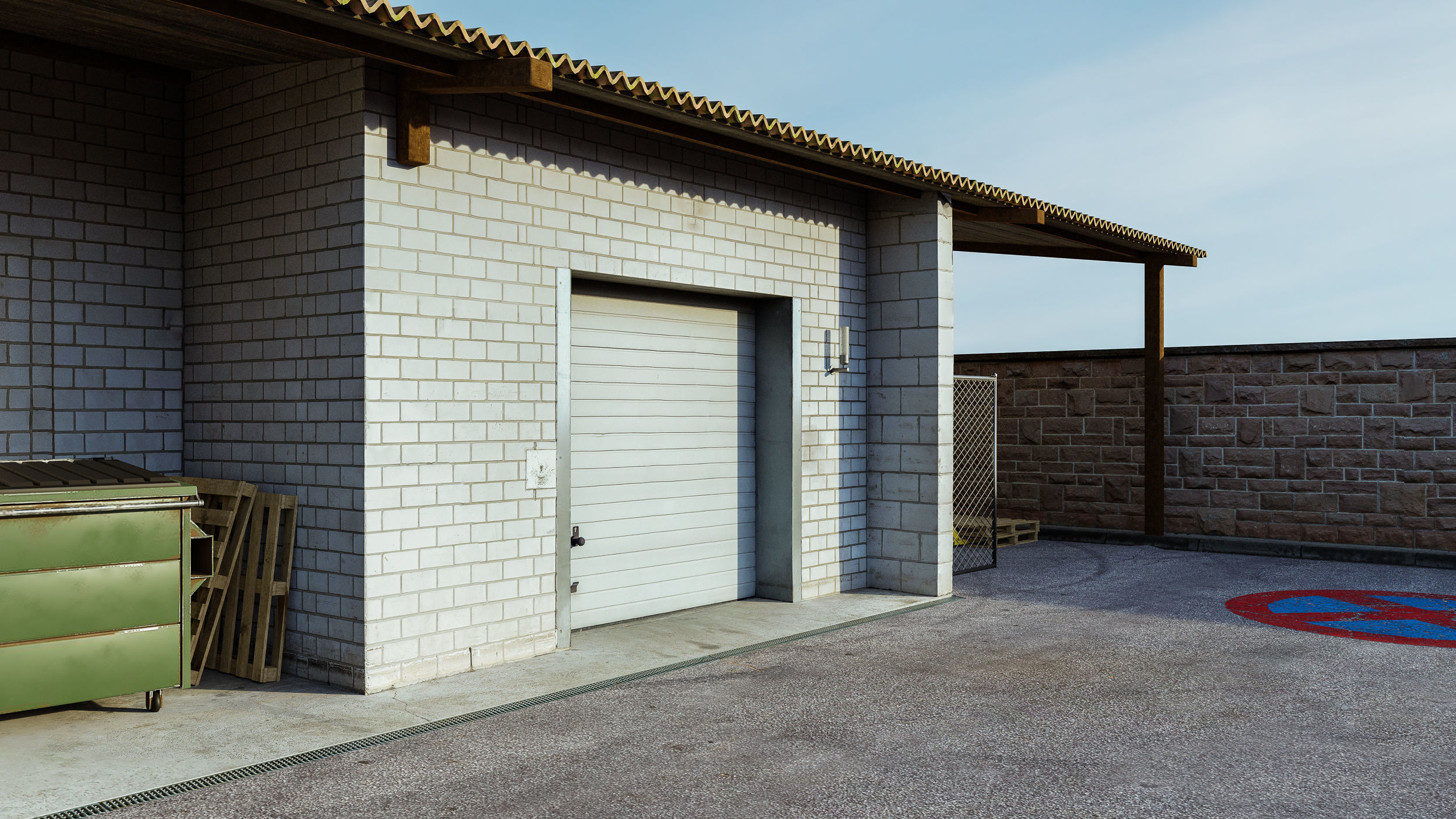 3D model realistic urban store - blender scene VR / AR / low-poly ...