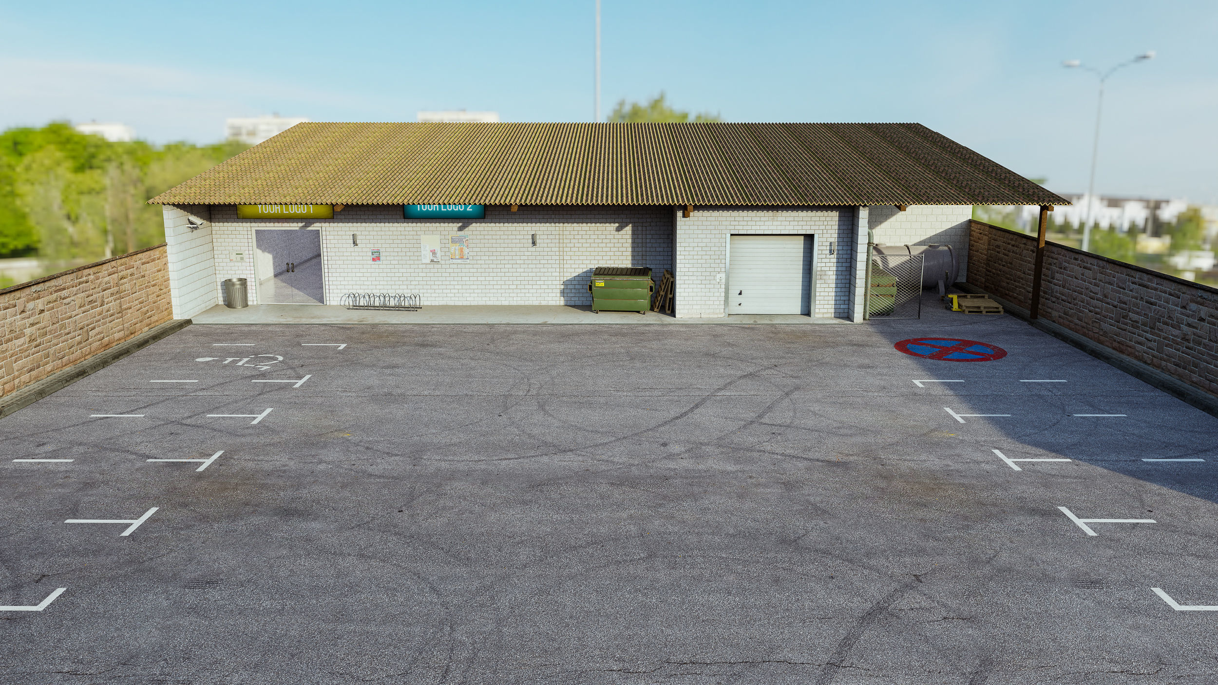 3D model realistic urban store - blender scene VR / AR / low-poly ...