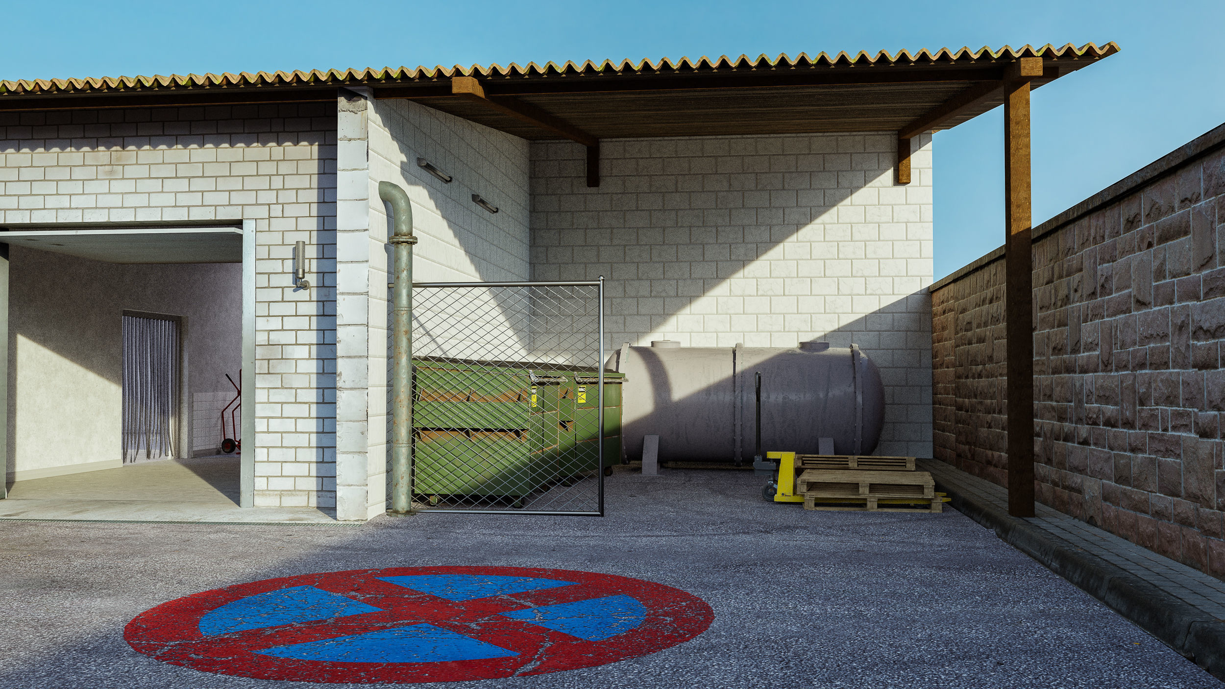 3D model realistic urban store - blender scene VR / AR / low-poly ...