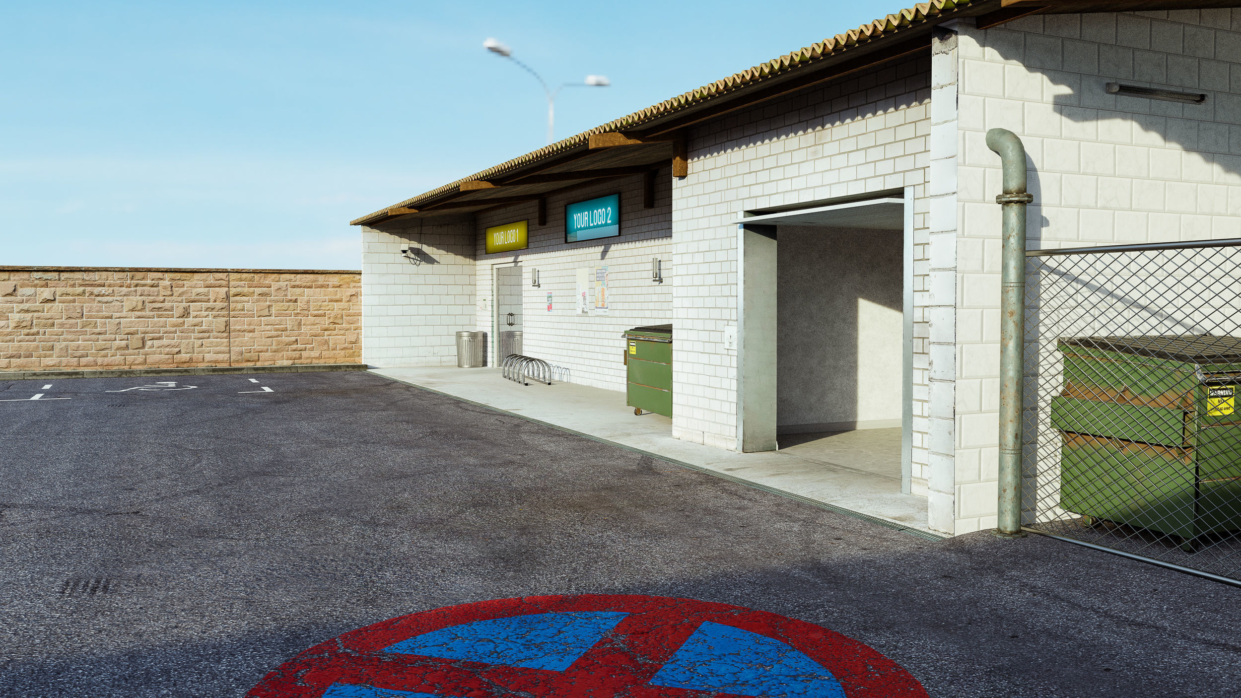 3D model realistic urban store - blender scene VR / AR / low-poly ...