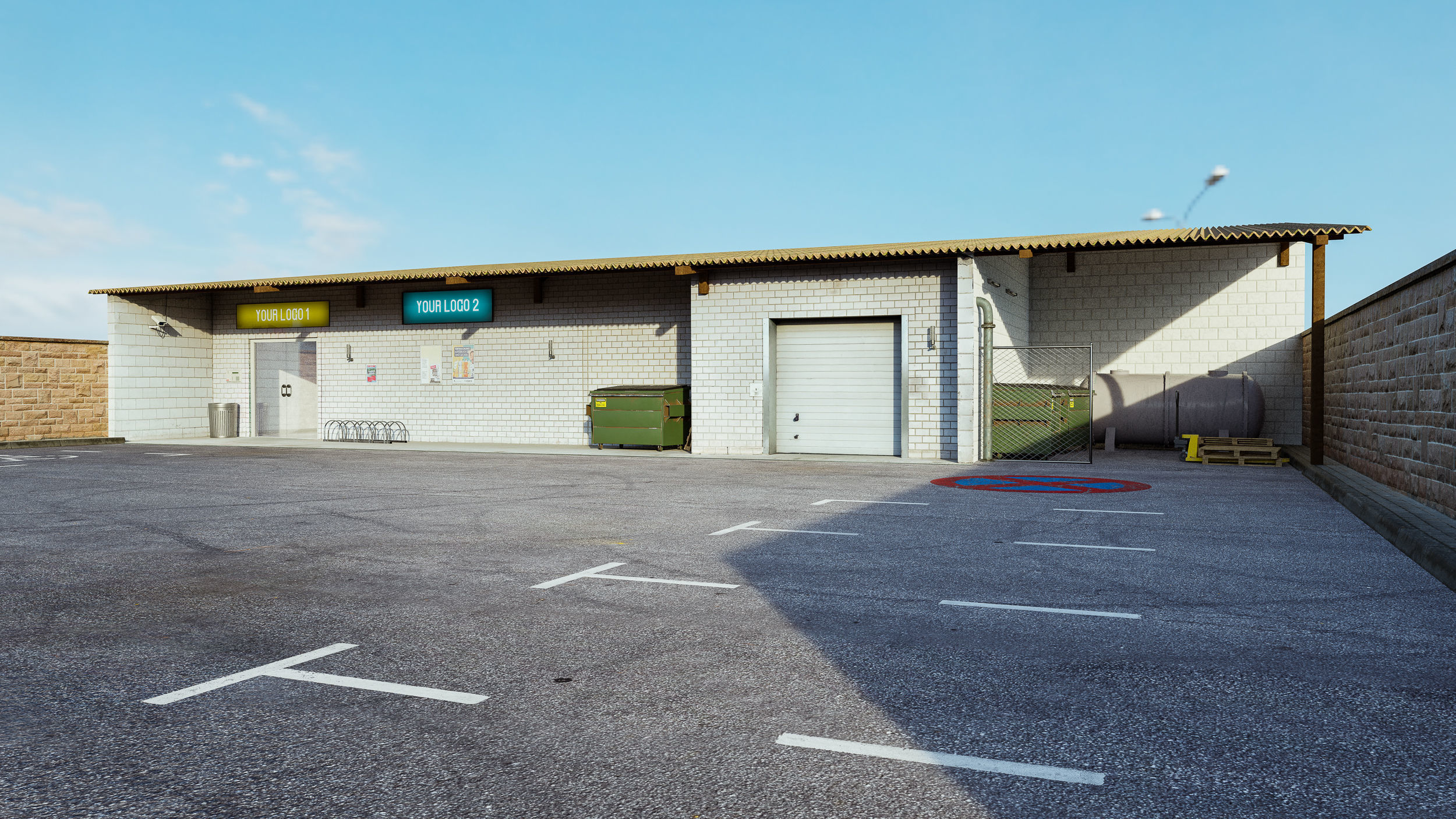 3D model realistic urban store - blender scene VR / AR / low-poly ...