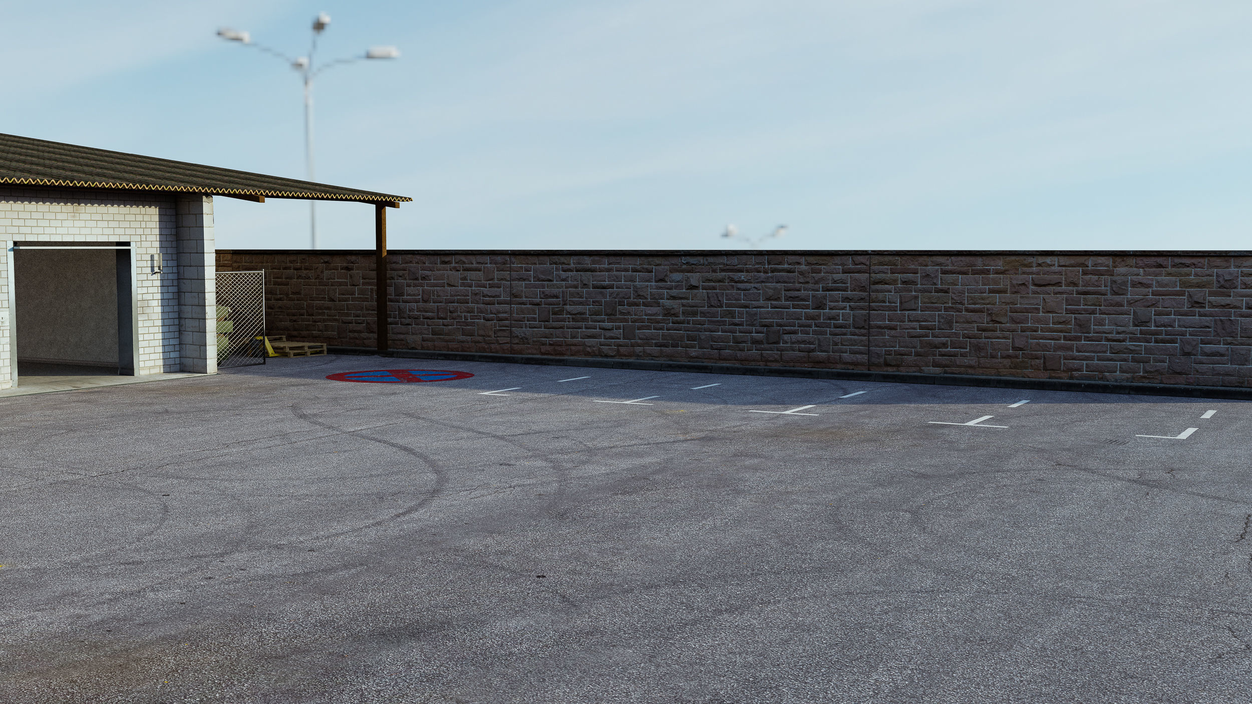 3D model realistic urban store - blender scene VR / AR / low-poly ...