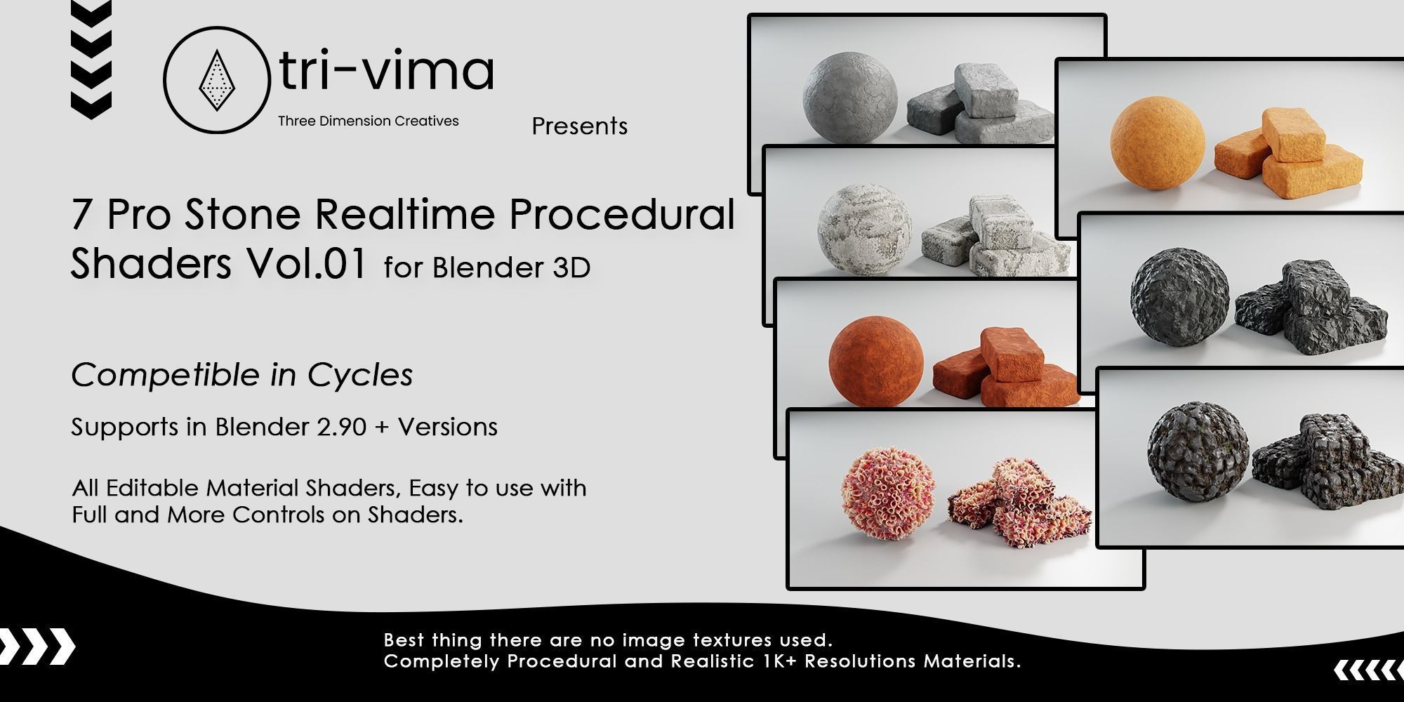 All Pro Realtime Blender Shaders Procedural Bundle of 7 Packs Texture ...