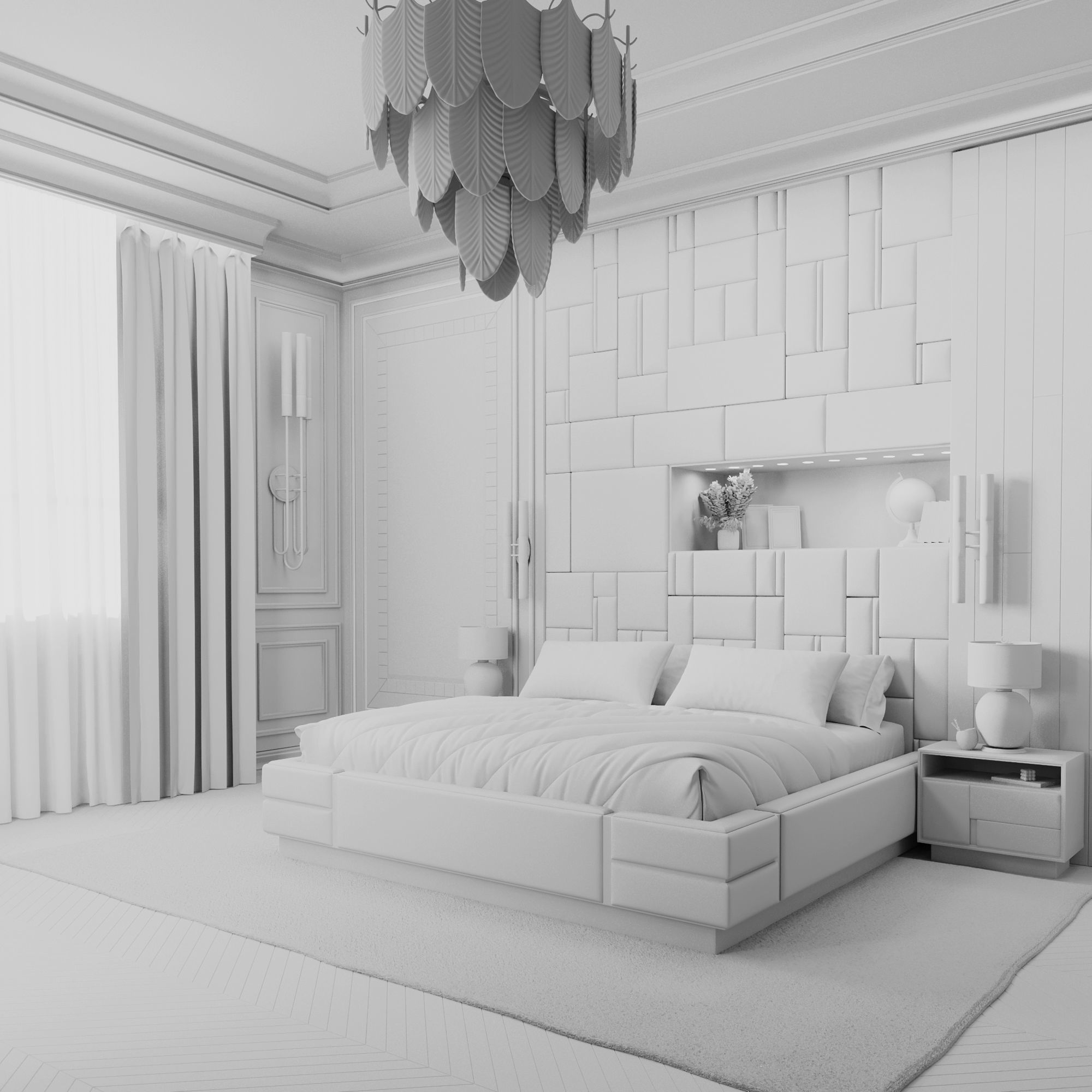 Interior bedroom Visionnaire 3D model | CGTrader