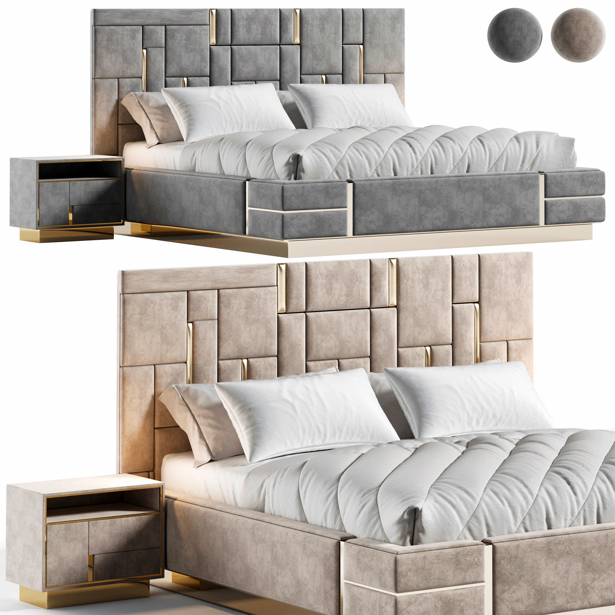 Interior bedroom Visionnaire 3D model | CGTrader