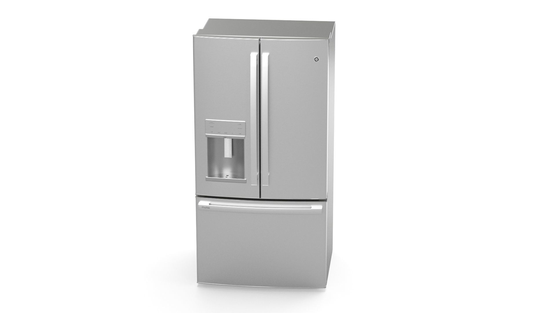 GE Profile French-Door Refrigerator PYE22KYNFS 3D model | CGTrader
