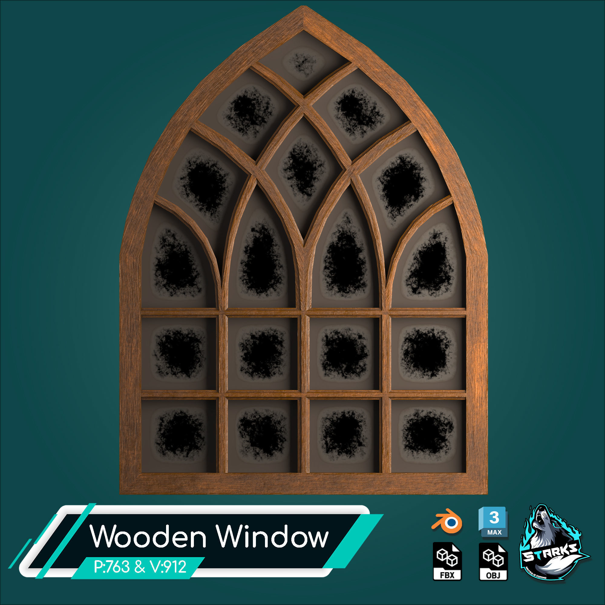 3D model Wooden Windows Pack VR / AR / low-poly | CGTrader