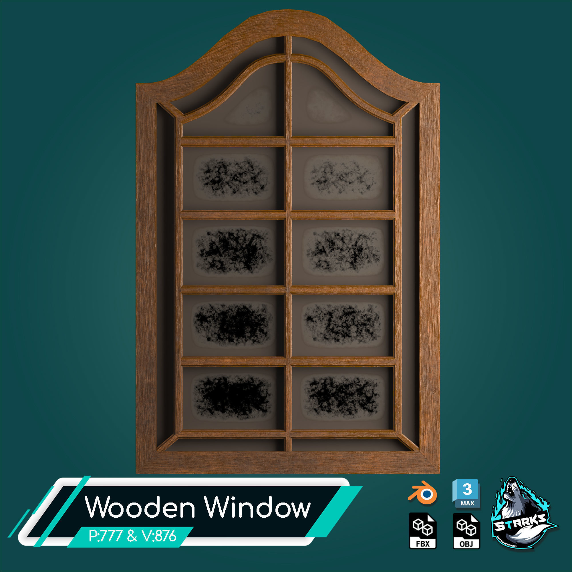 3D model Wooden Windows Pack VR / AR / low-poly | CGTrader