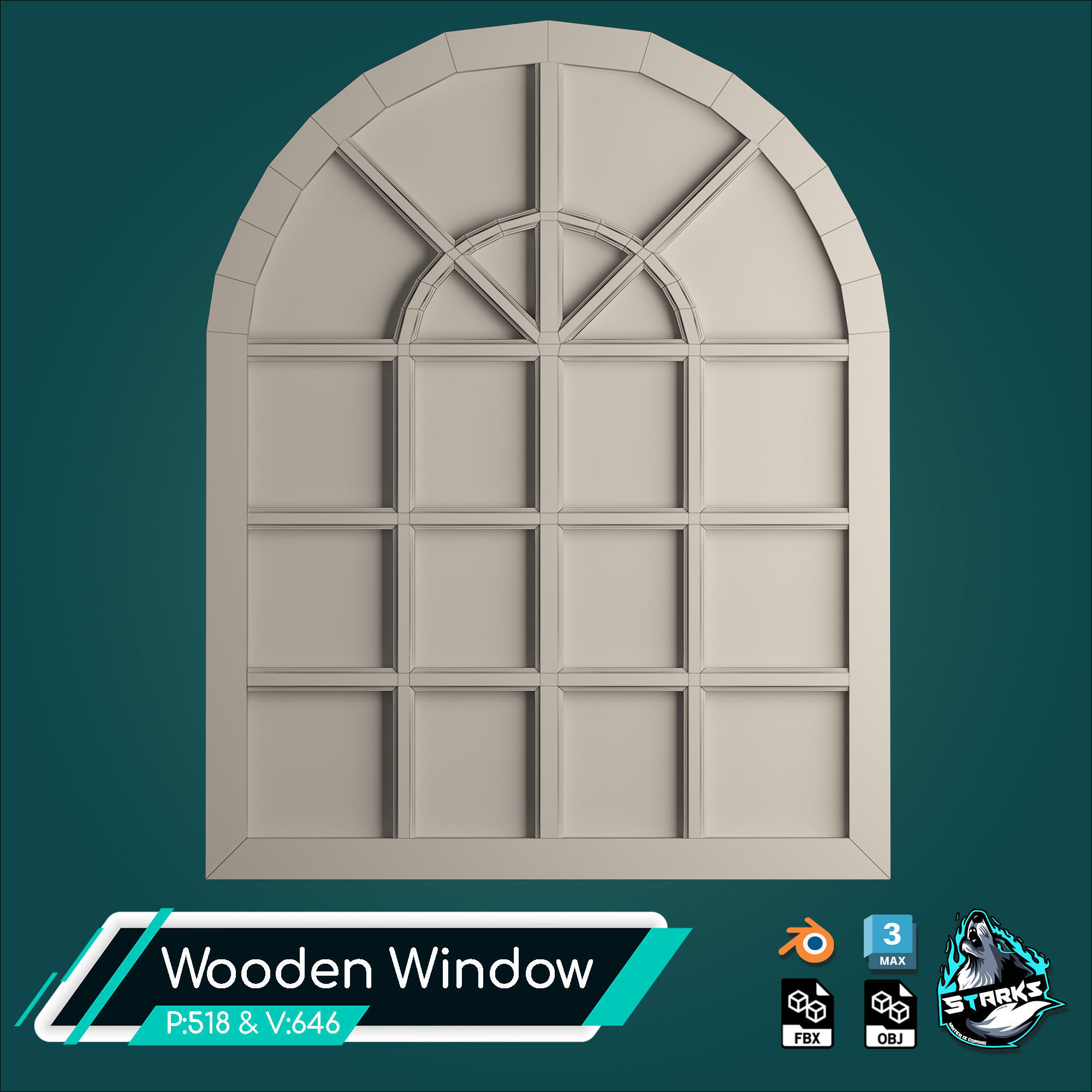 3D model Wooden Windows Pack VR / AR / low-poly | CGTrader