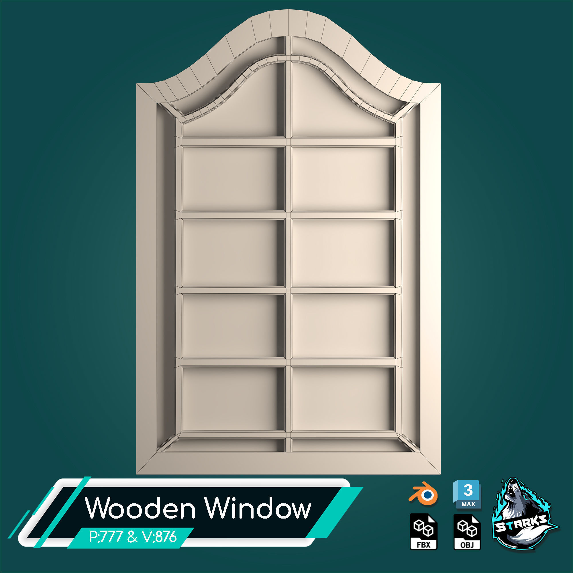 3D model Wooden Windows Pack VR / AR / low-poly | CGTrader