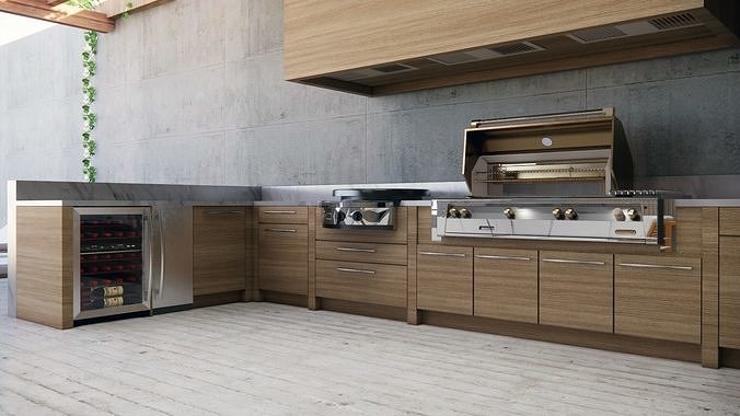 Summer kitchen Outdoor Kitchen 3D model | CGTrader