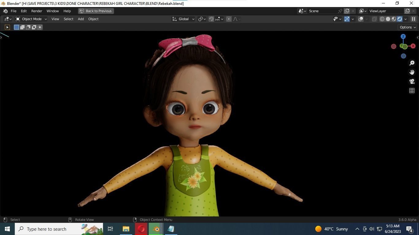 REBEKAH GIRL CHARACTER 3D model | CGTrader