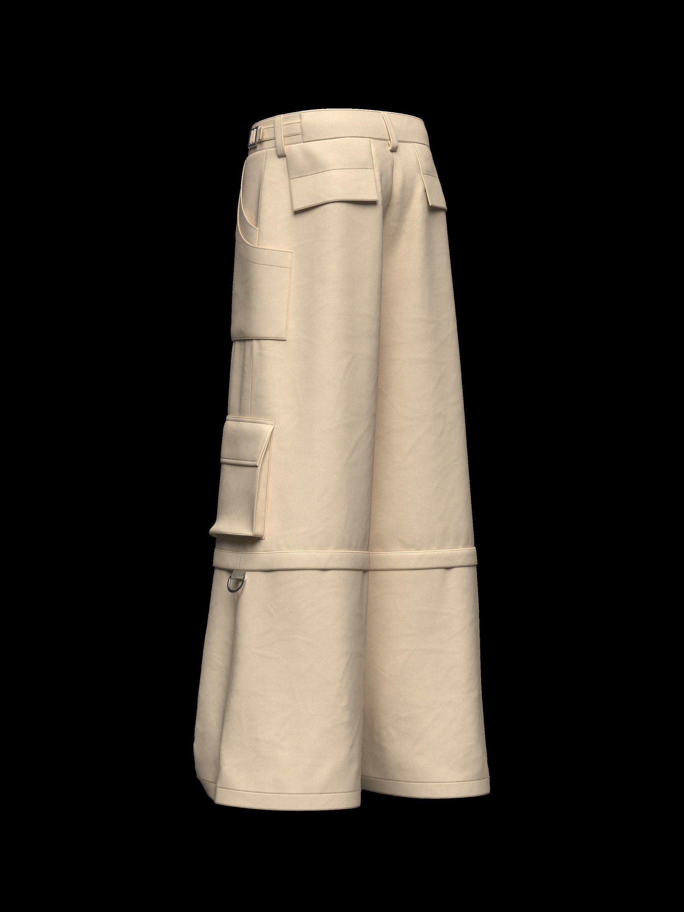 Unisex Oversized Pant 3D model | CGTrader