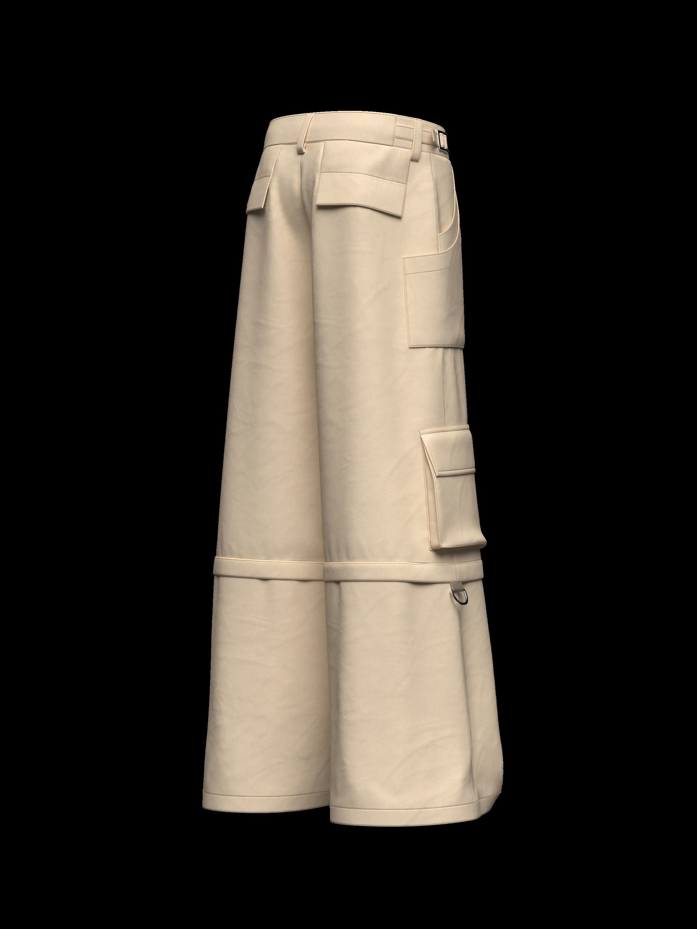 Unisex Oversized Pant 3D model | CGTrader