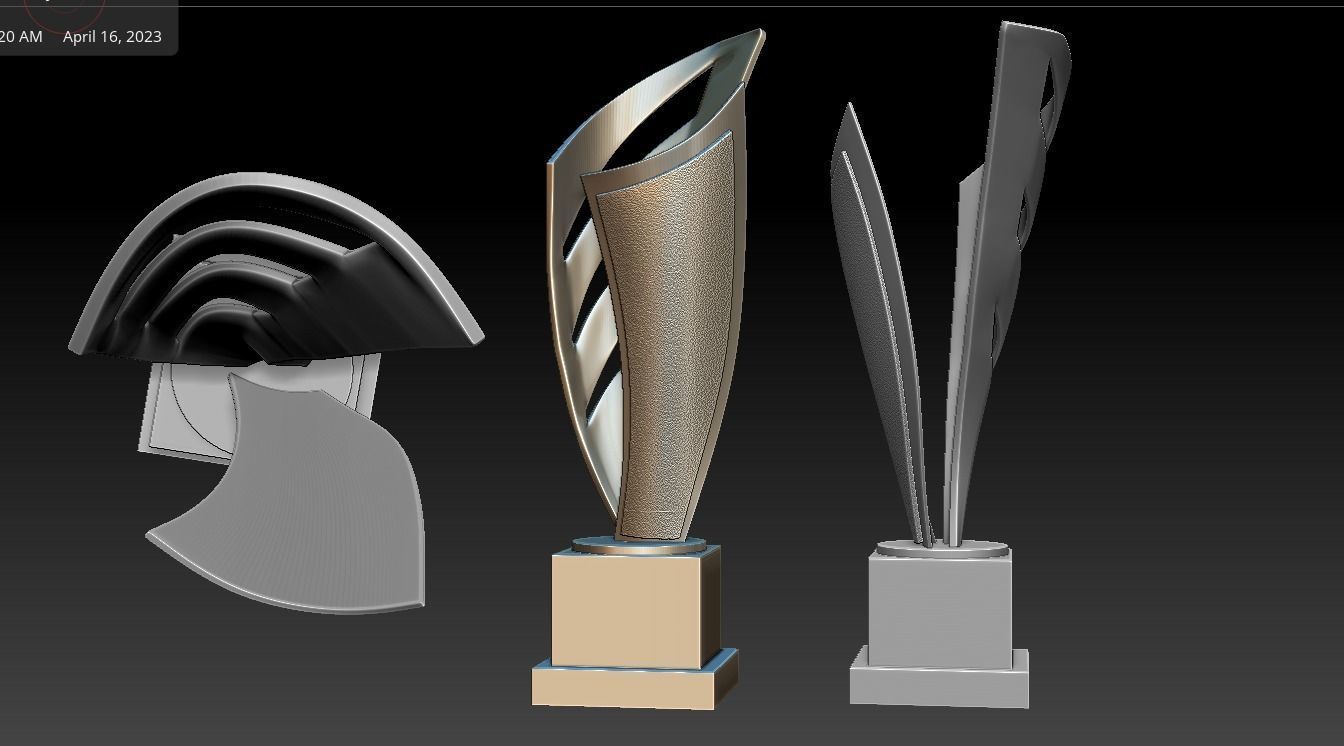 Unique Trophy Model 3D model 3D printable | CGTrader