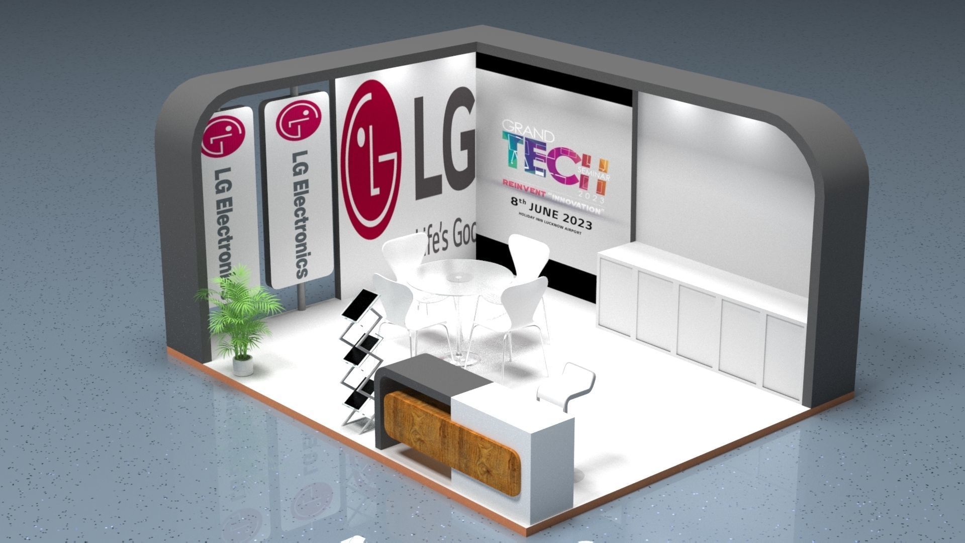 5x4 exhibition booth 3D model | CGTrader