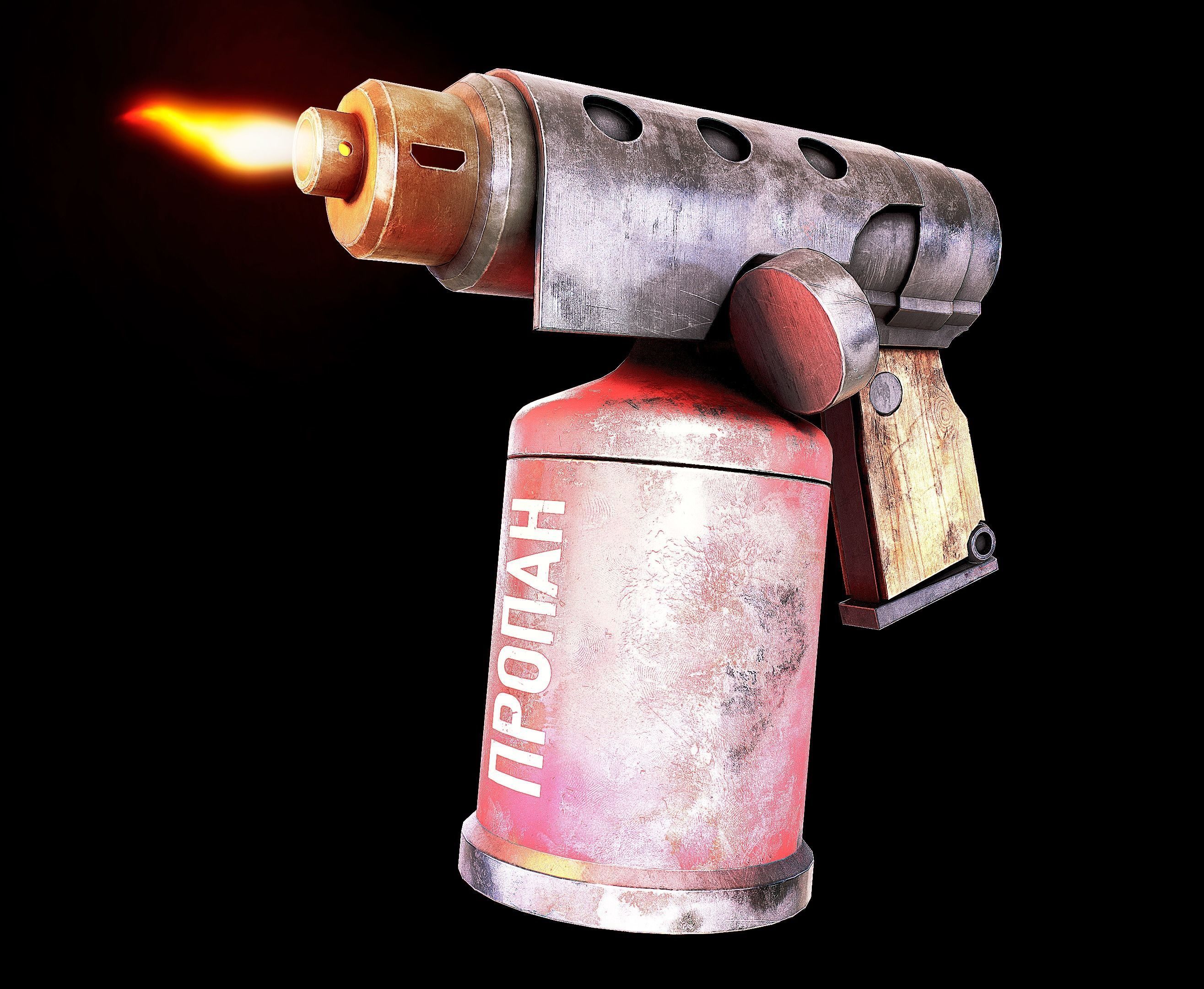 3D model Flamethrower Lowpoly VR / AR / low-poly | CGTrader