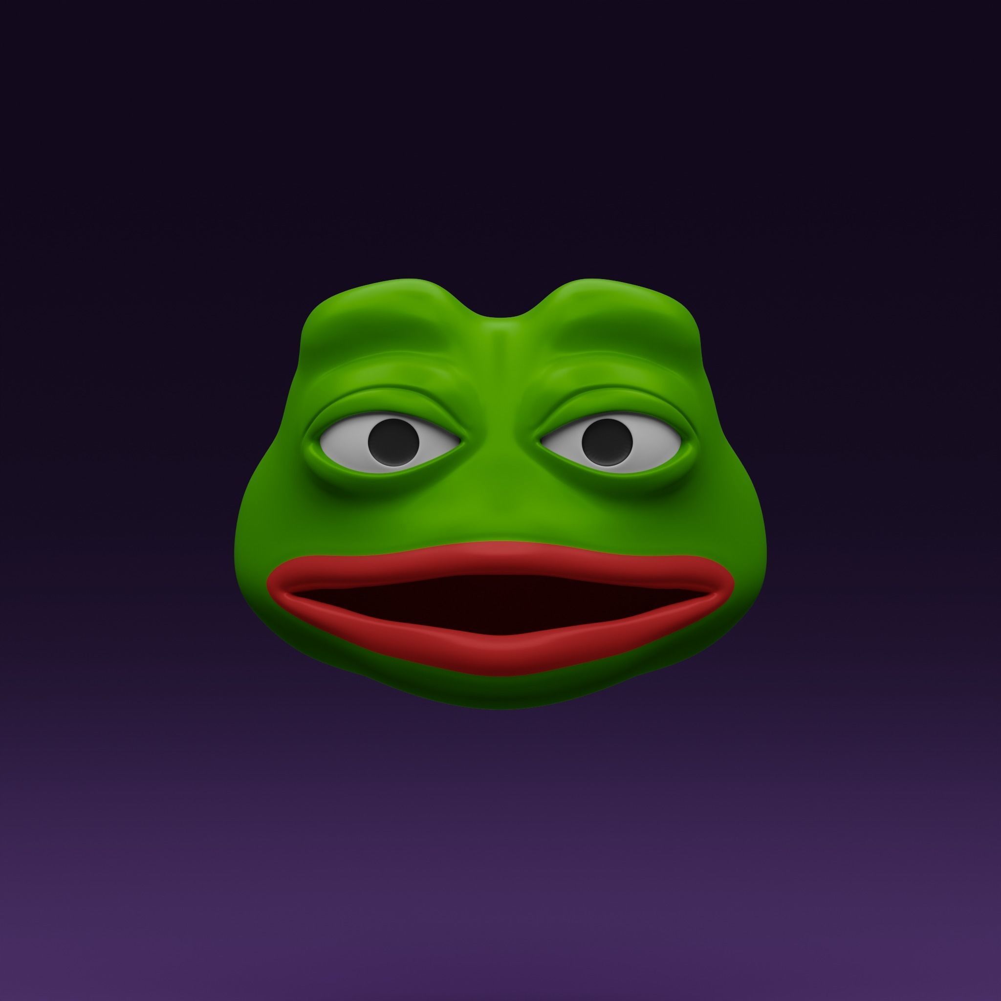 3D model Pepe the Frog - Shocked Pepe Expression V2 Head Model VR / AR ...