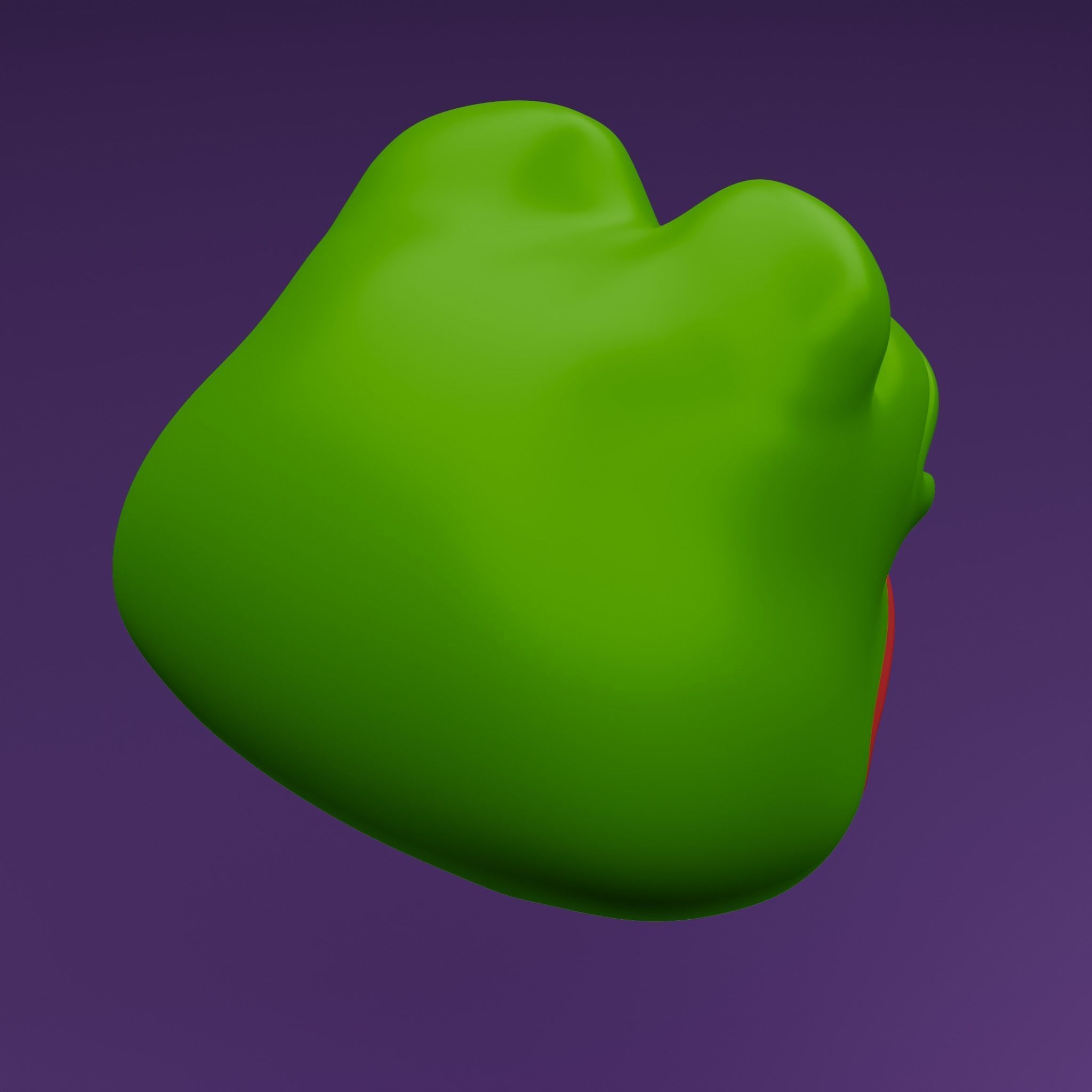 3D model Pepe the Frog - Angry Pepe Expression Head Model VR / AR / low ...