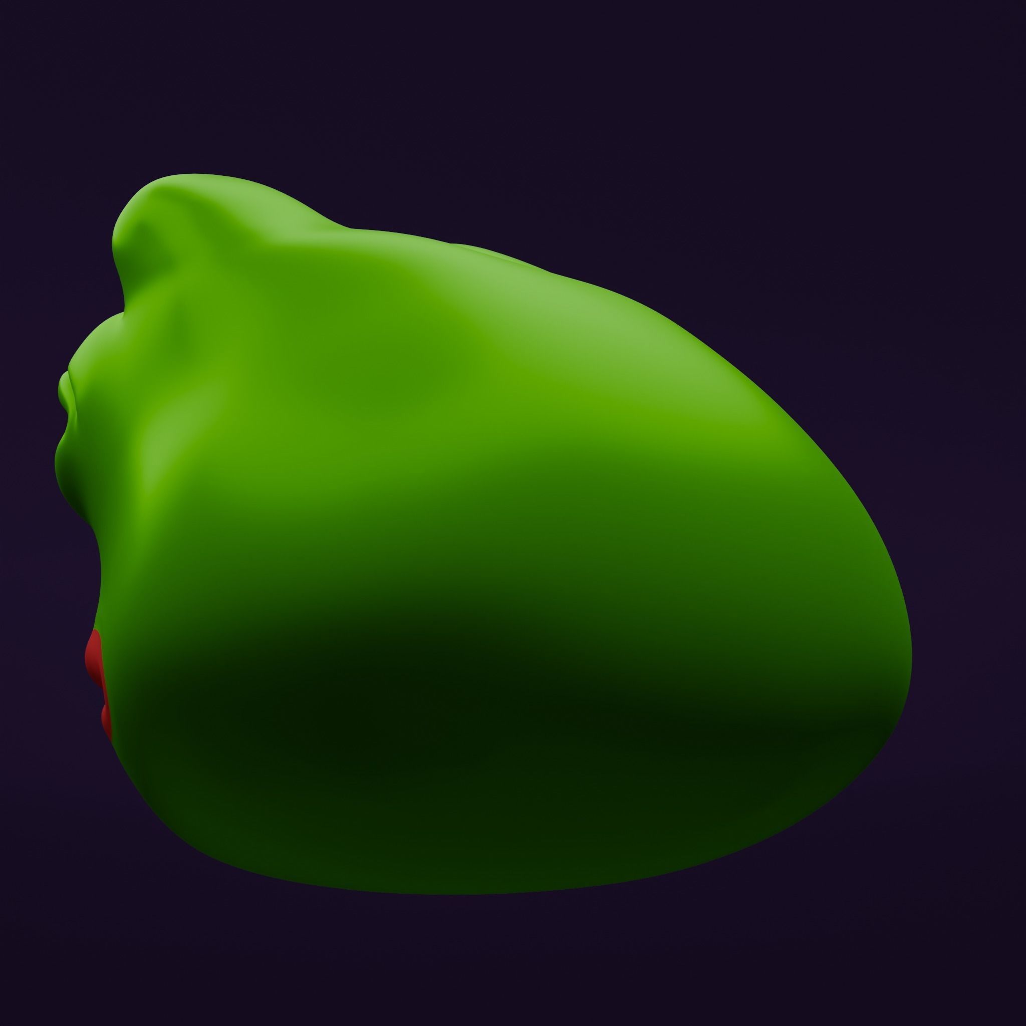 3D model Pepe the Frog - Angry Pepe Expression Head Model VR / AR / low ...