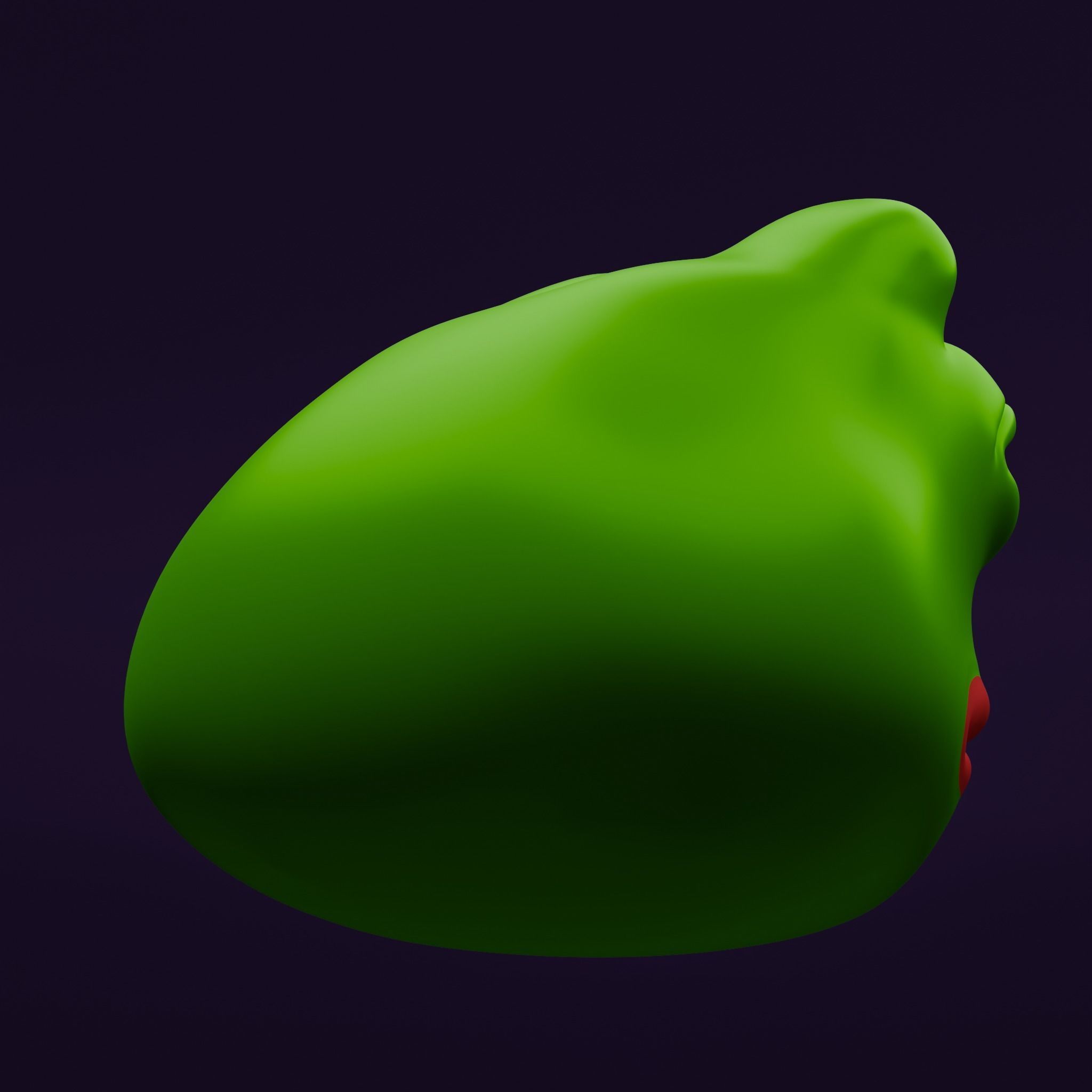 3D model Pepe the Frog - Angry Pepe Expression Head Model VR / AR / low ...