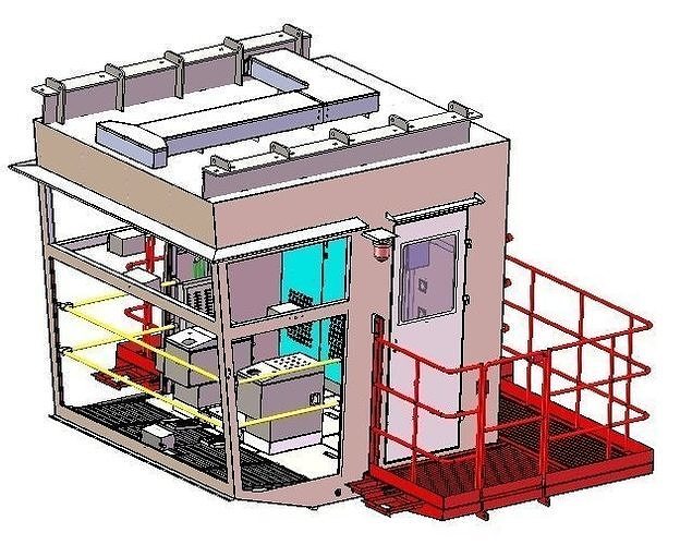Crane cab crane driver room 3D model | CGTrader