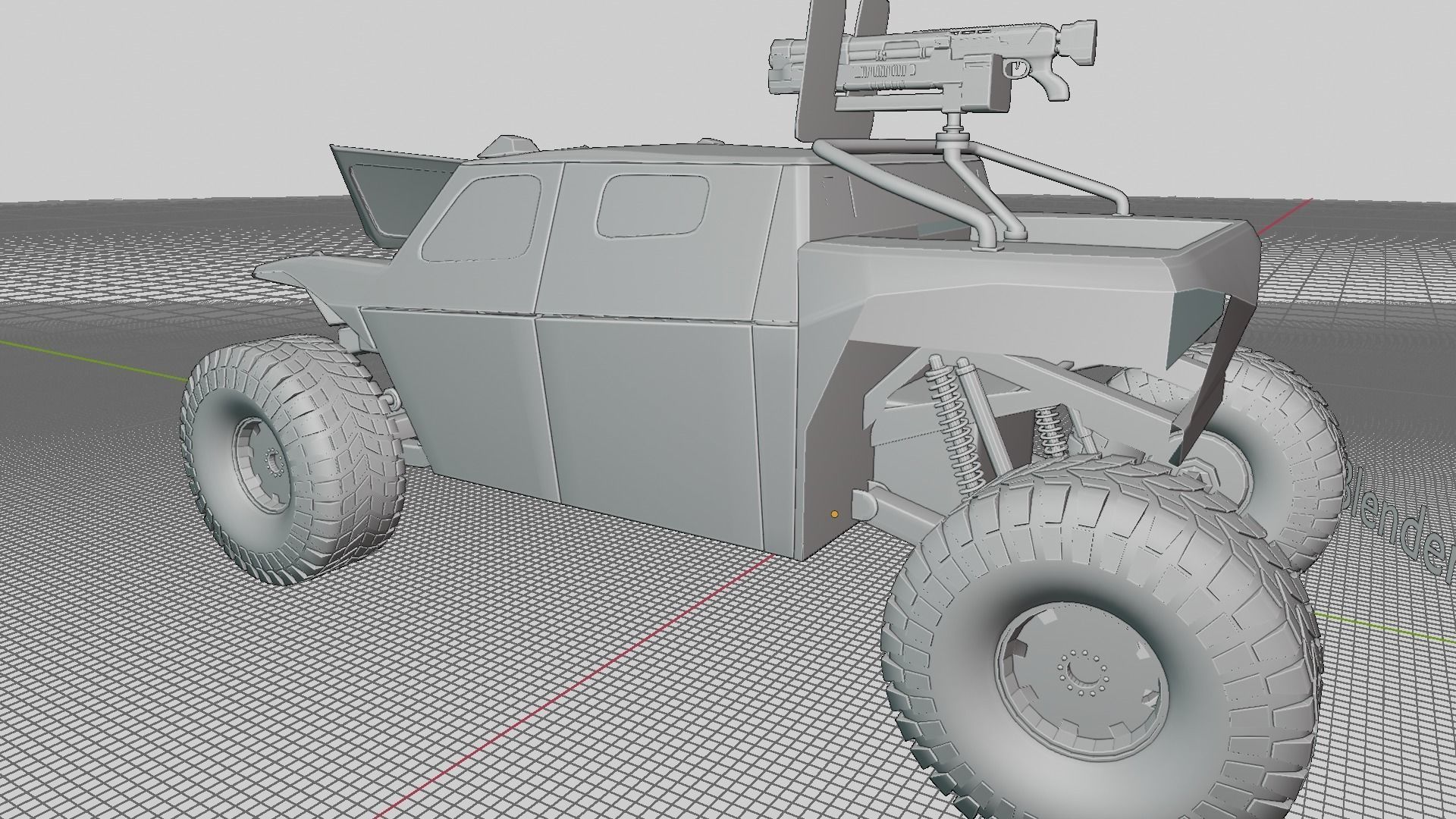 Combat Guard Vehicle 4X4 Blockout with Interior free VR / AR / low-poly ...