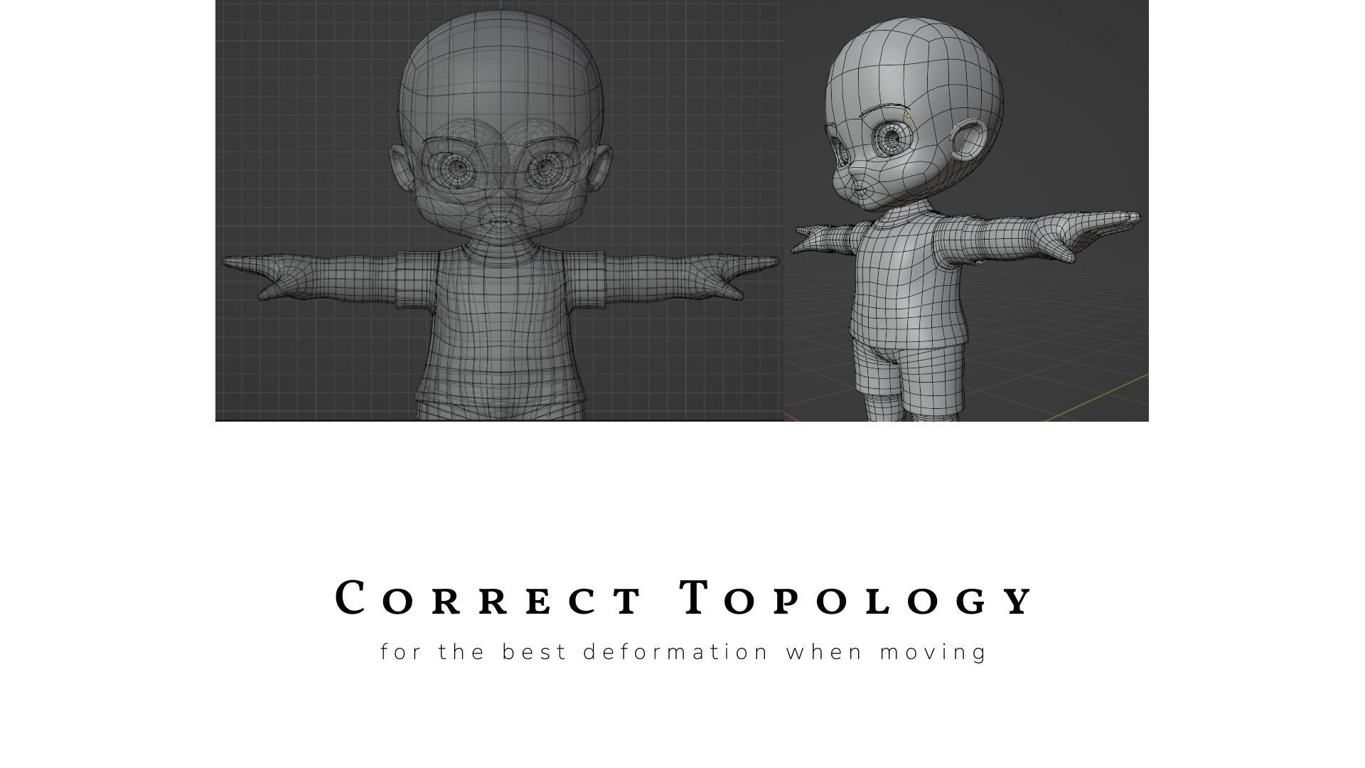 Chibi Character Body Base 3D model animated rigged | CGTrader