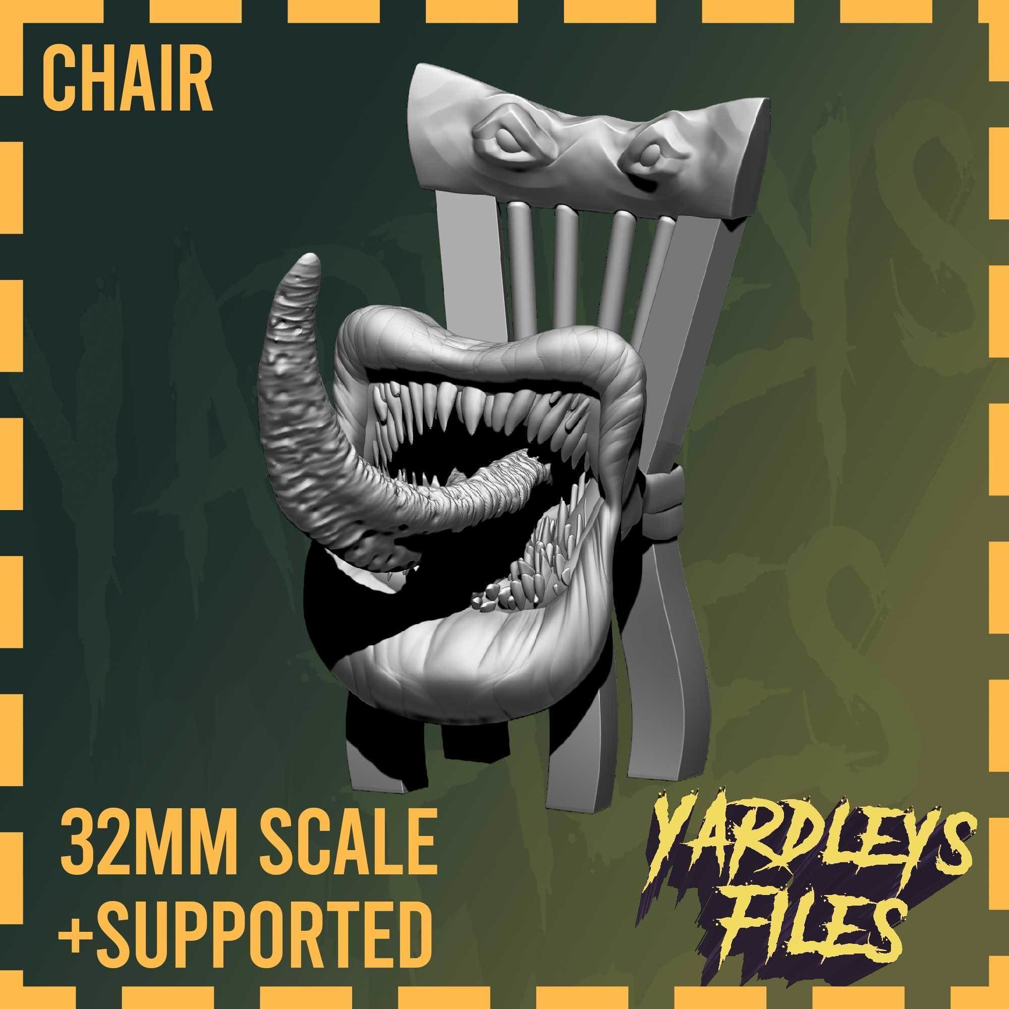 Haunted Seat 32mm Chair DnD Mimic 3D model 3D printable | CGTrader