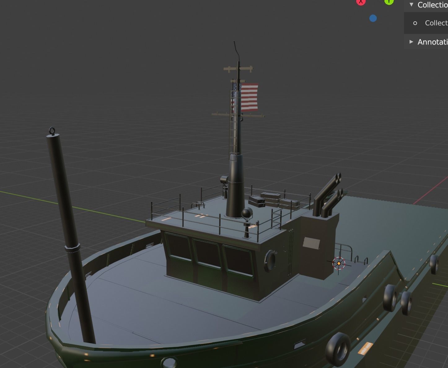 3D model Sea Barge VR / AR / low-poly | CGTrader