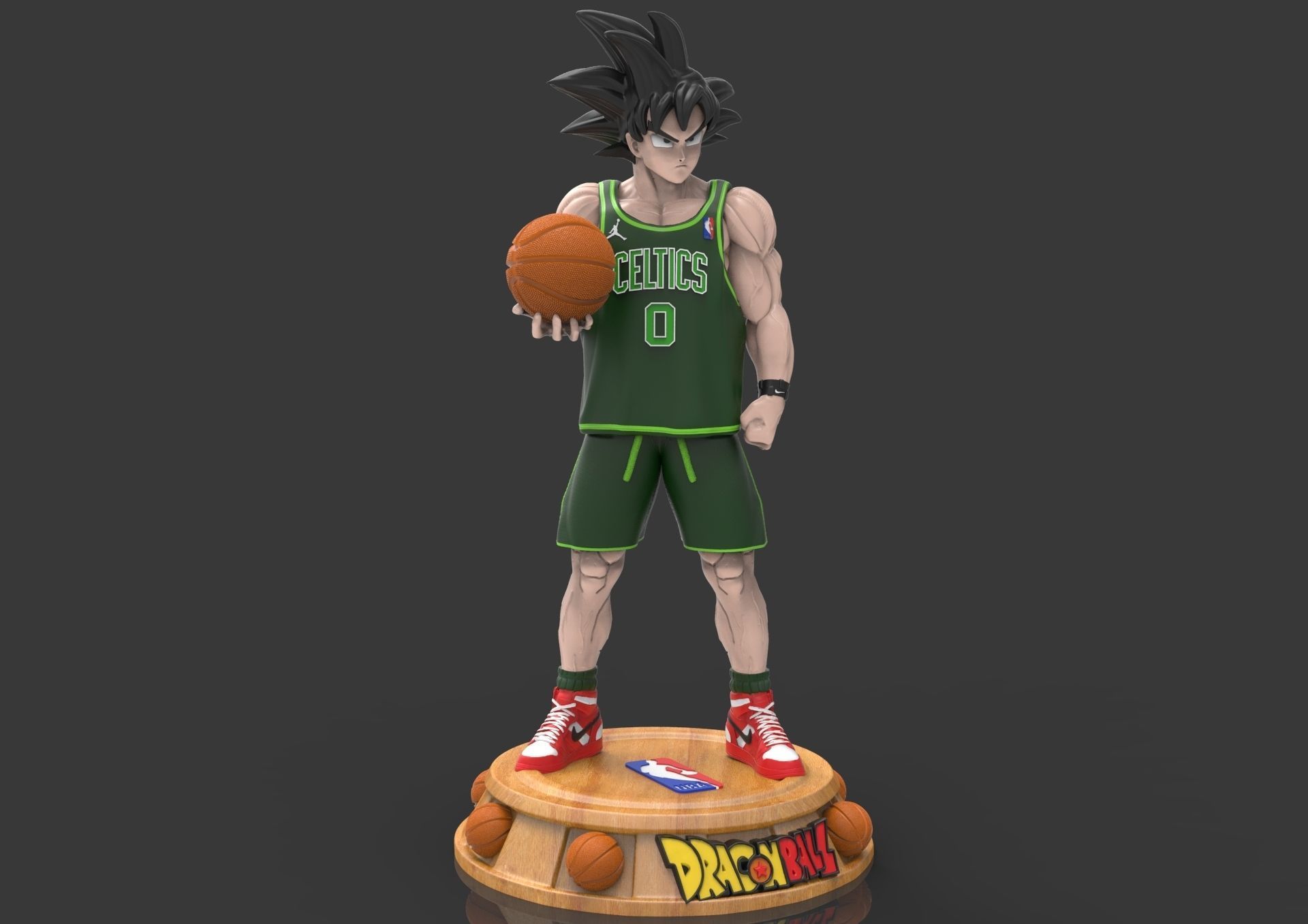 Goku Basketball NBA Boston Celtics action figure Dragon Ball Z 3D model ...