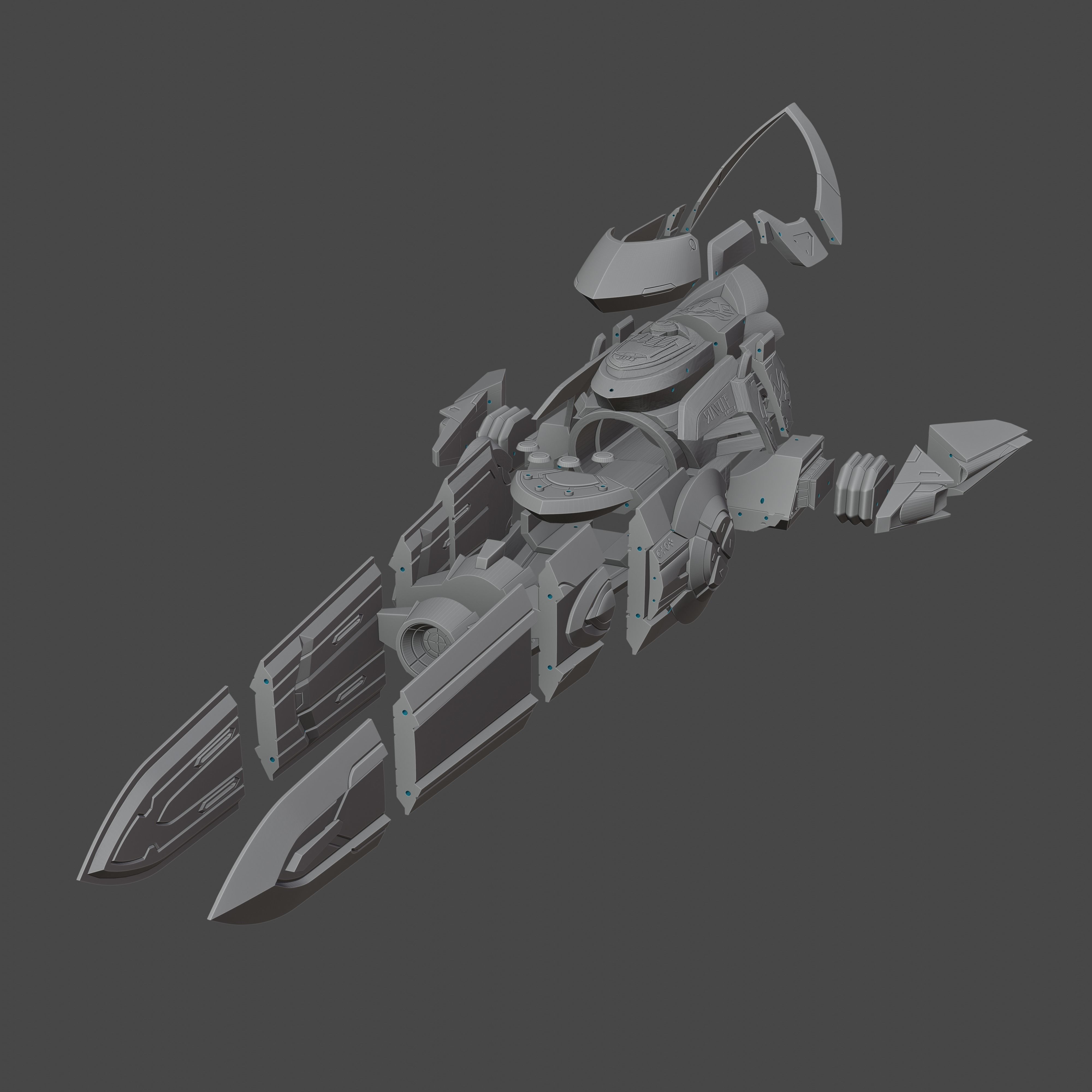 Silver Wolf Blaster - Honkai Star Rail - Silver Wolf Cosplay 3D model ...