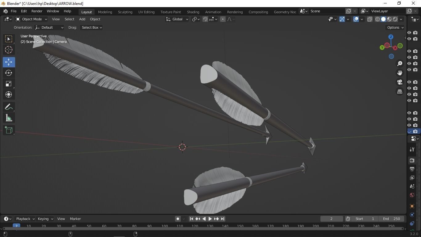 3D model Arrow Archery weapon-3d Model VR / AR / low-poly | CGTrader