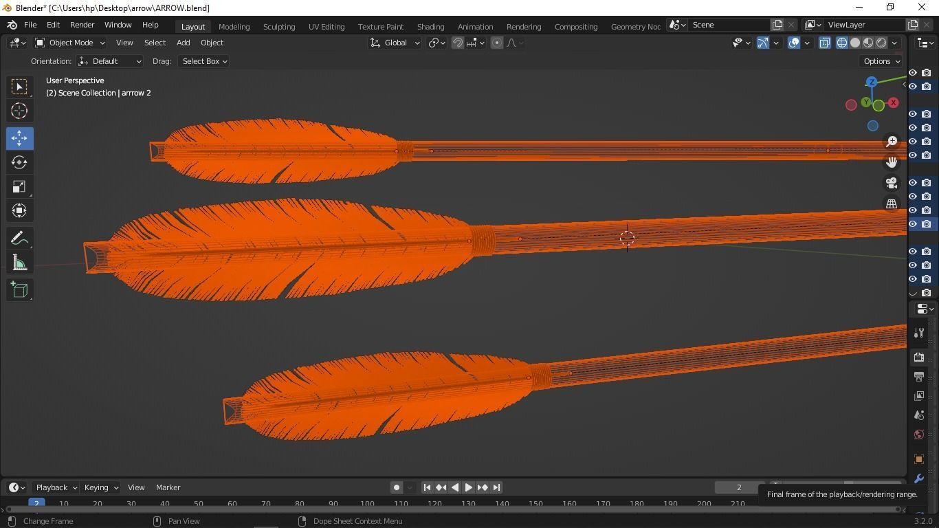 3D model Arrow Archery weapon-3d Model VR / AR / low-poly | CGTrader