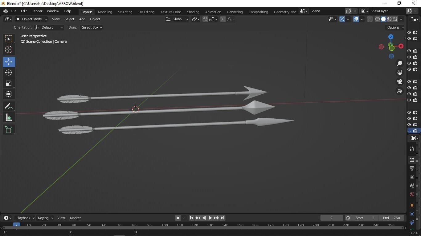 3D model Arrow Archery weapon-3d Model VR / AR / low-poly | CGTrader