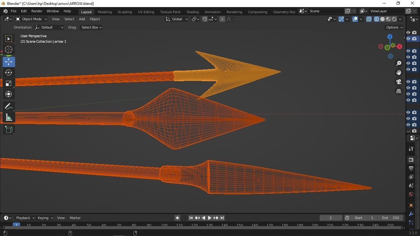 3D model Arrow Archery weapon-3d Model VR / AR / low-poly | CGTrader