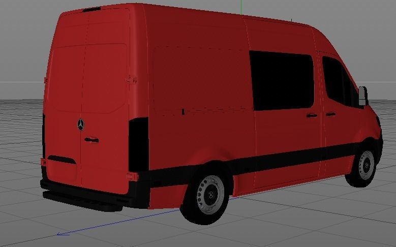 Van mercedes benz sprinter 3D model | CGTrader