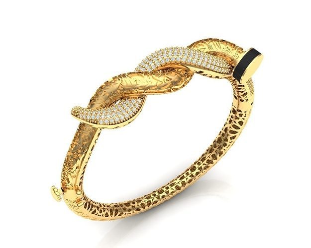Islamic gold bracelet direct casting 3D model animated | CGTrader
